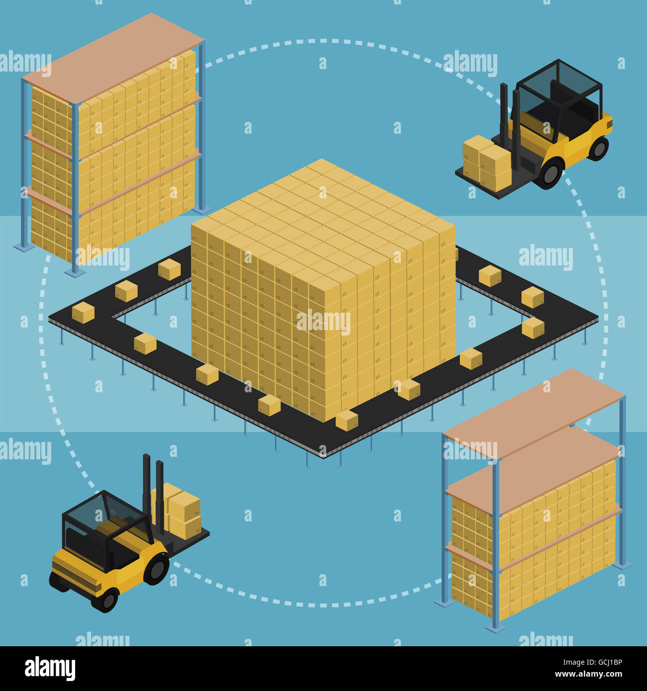 Warehouse infographic illustration Stock Photo - Alamy