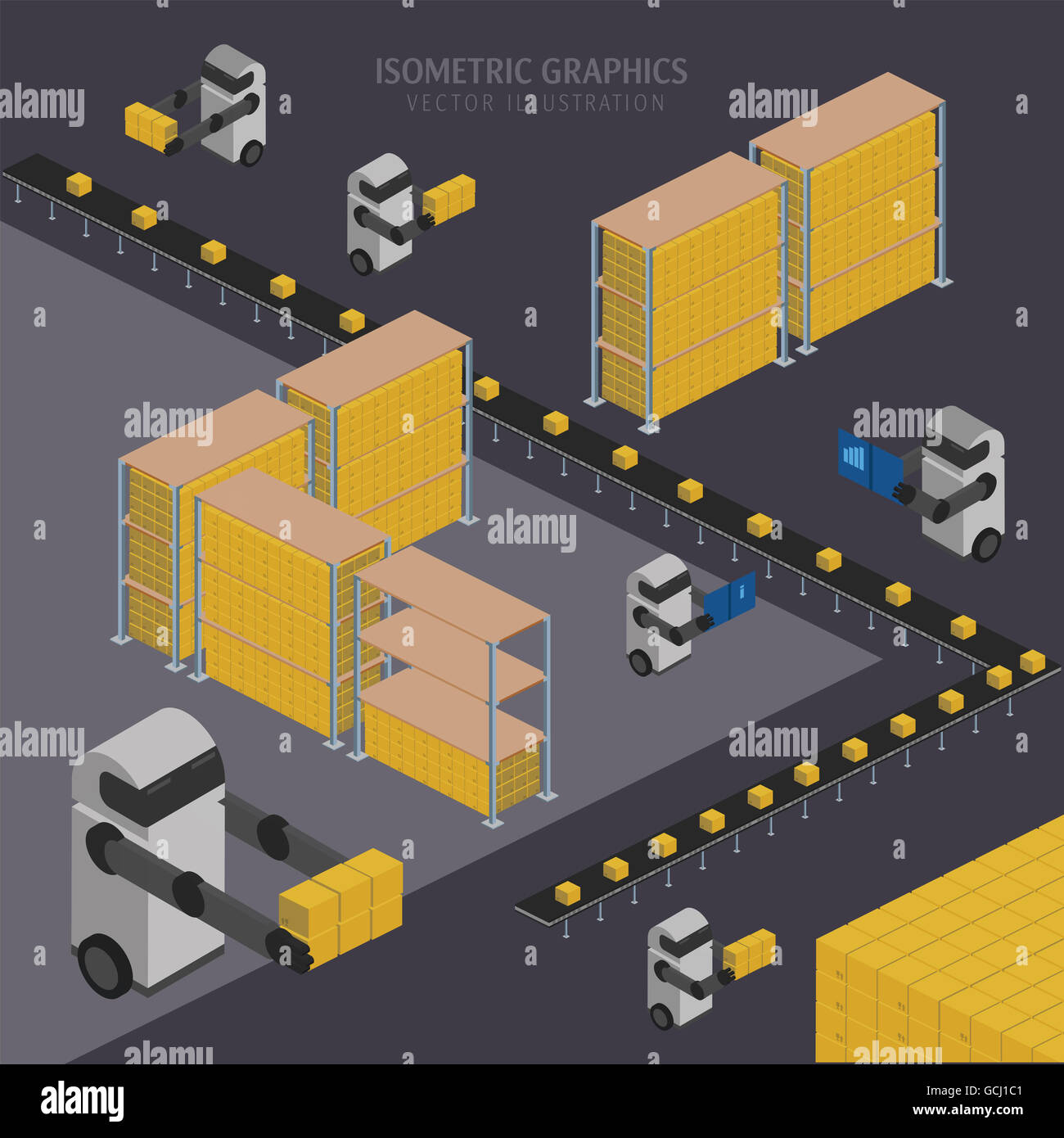 Warehousing process infographics Stock Photo - Alamy