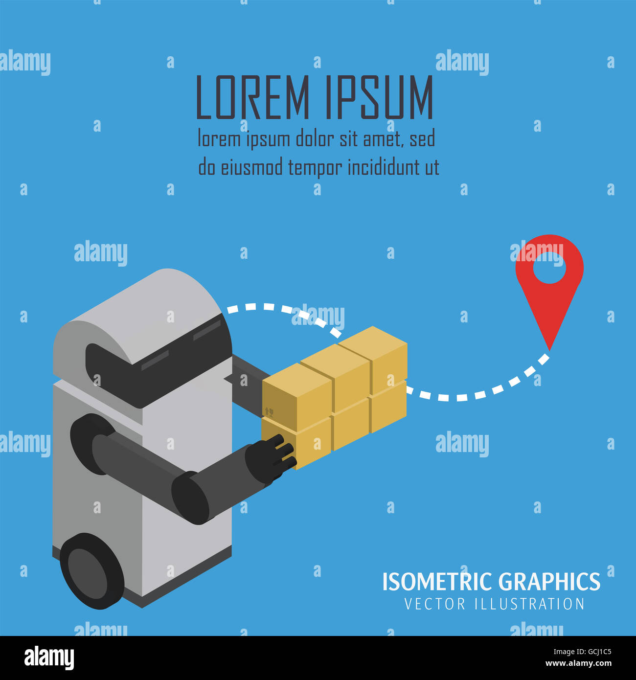 Warehousing process. Business illustration Stock Photo - Alamy