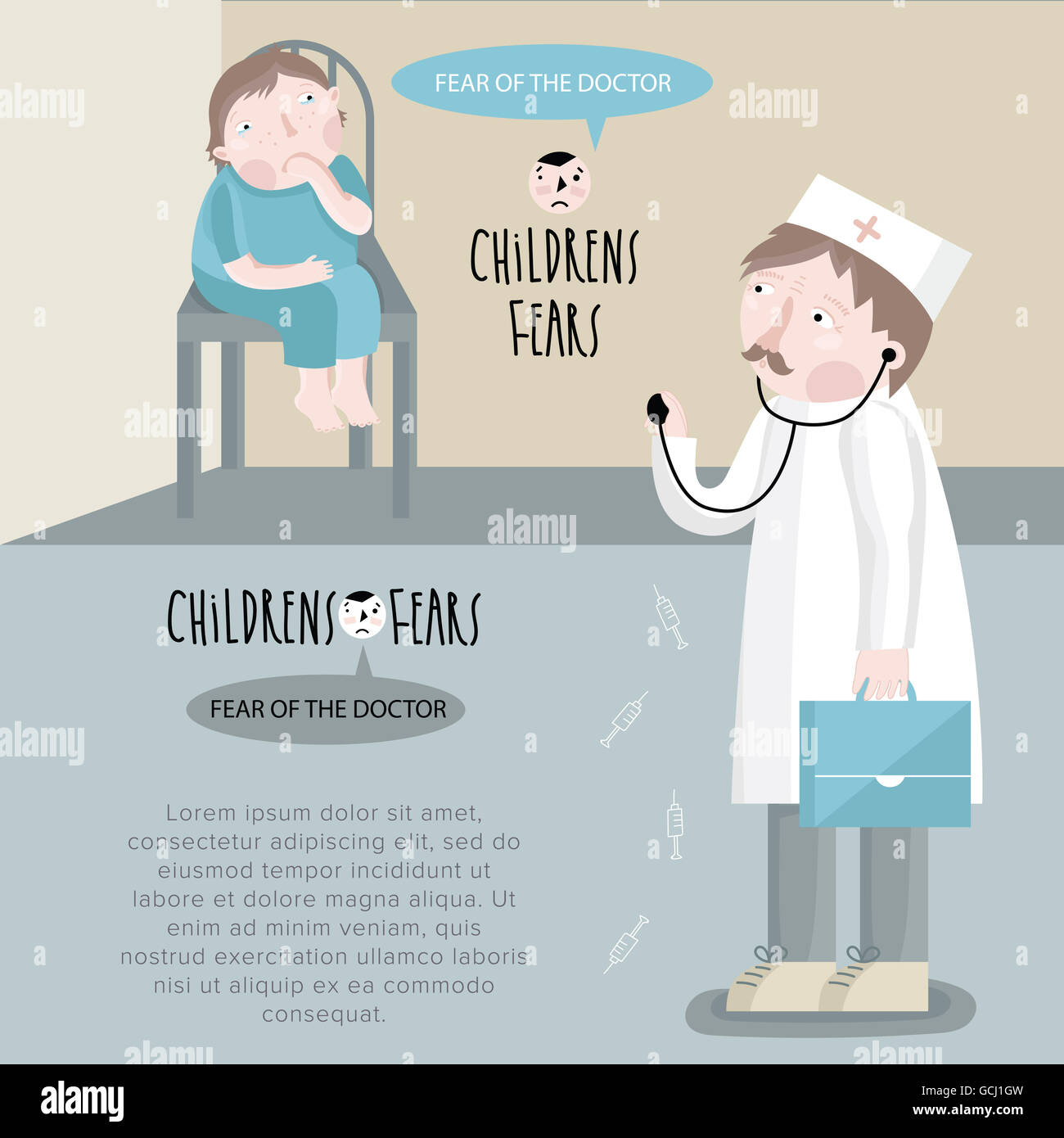 Common childhood fears Stock Photo - Alamy