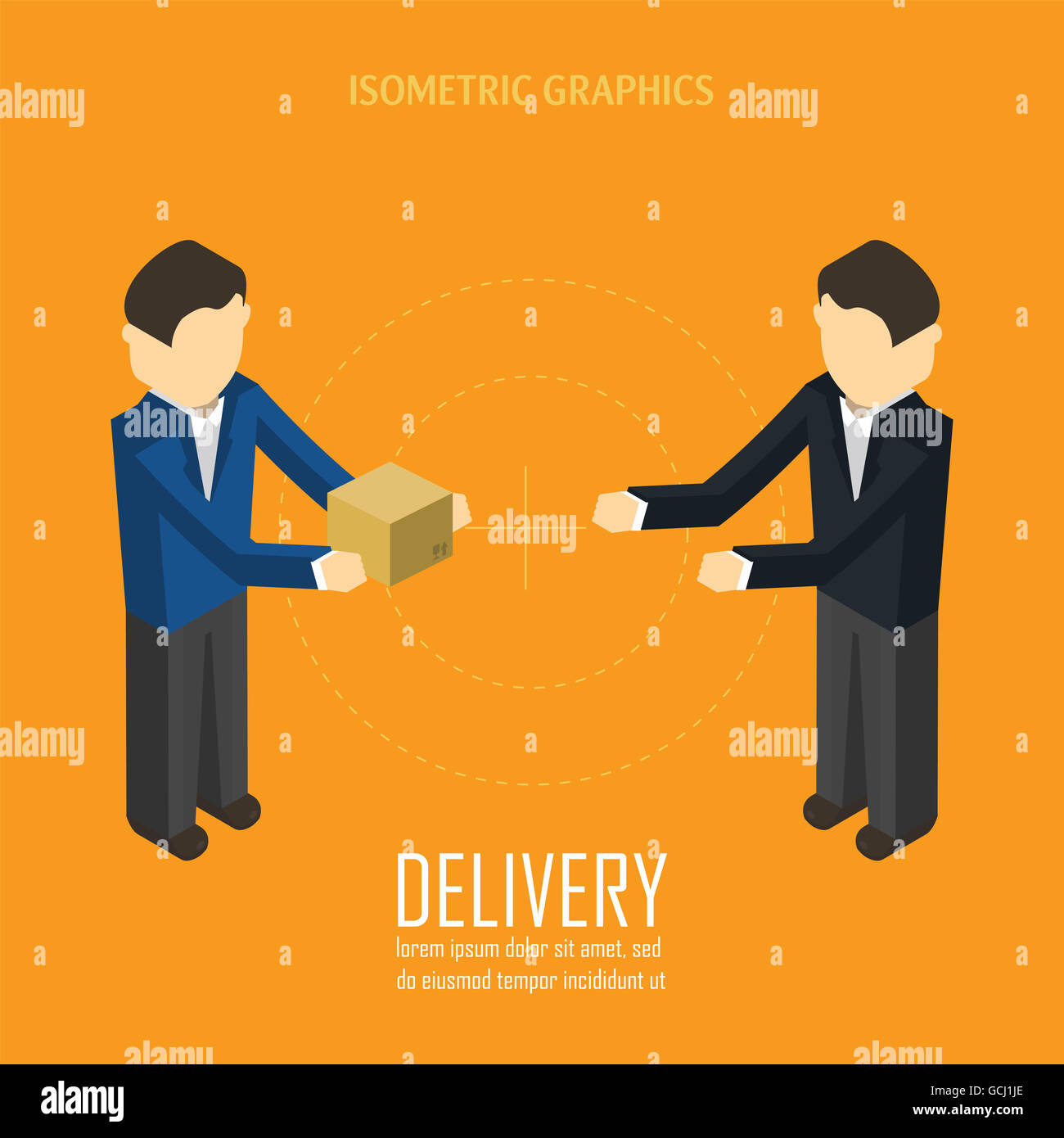 Delivery. Isometric illustration Stock Photo - Alamy