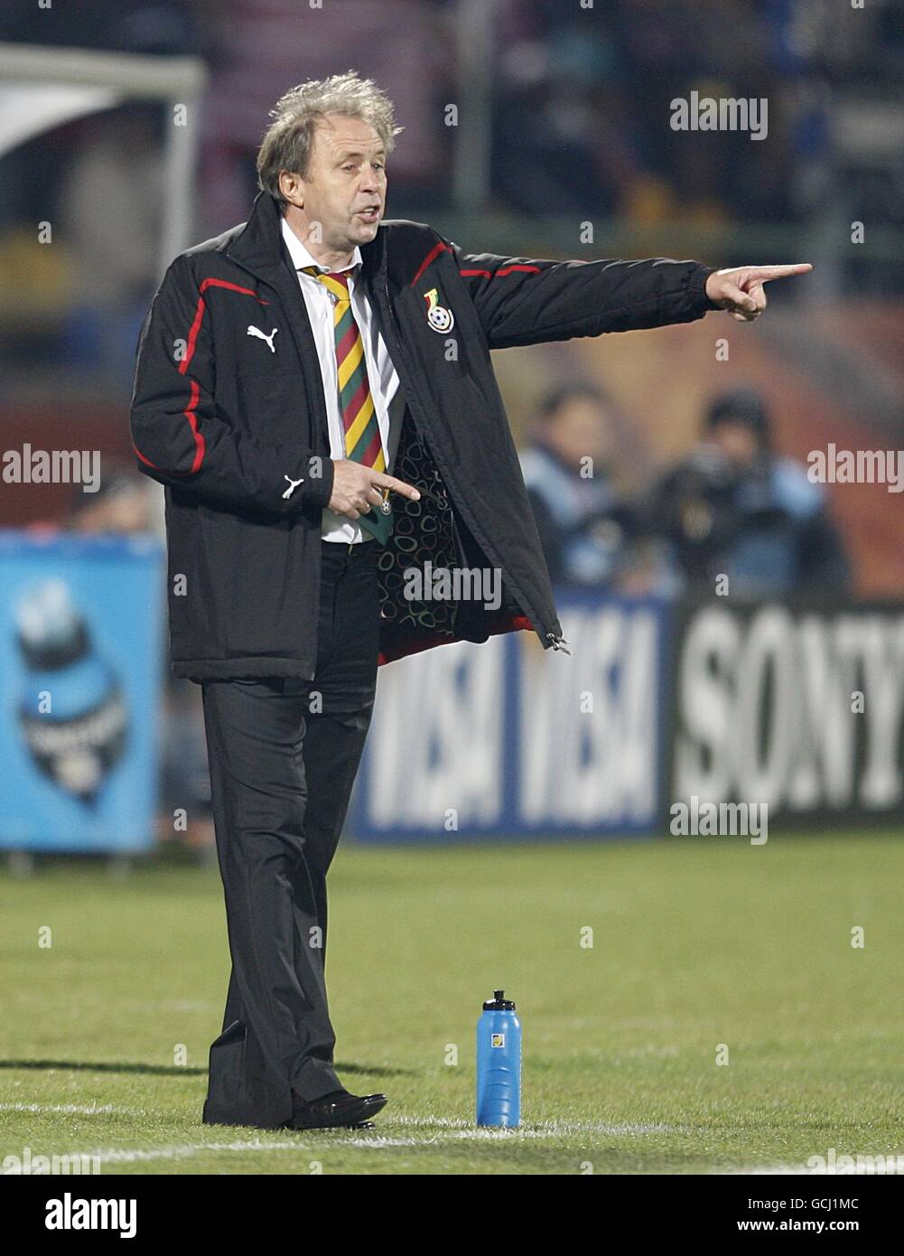 Ghana's Milovan Rajevac Head Coach gestures from the touchline Stock ...