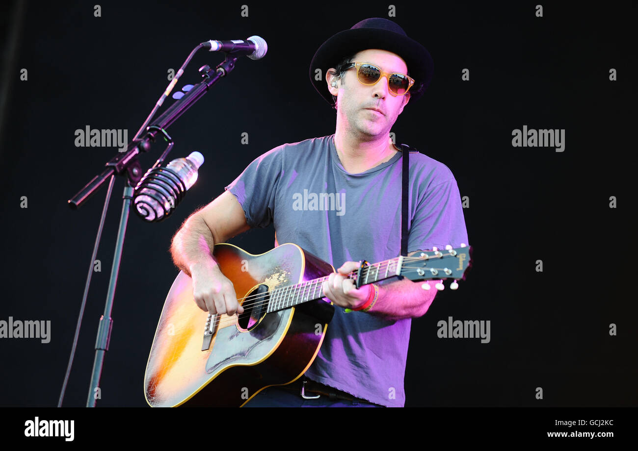 Joshua Radin on stage at the Hard Rock Calling Festival in Hyde Park ...