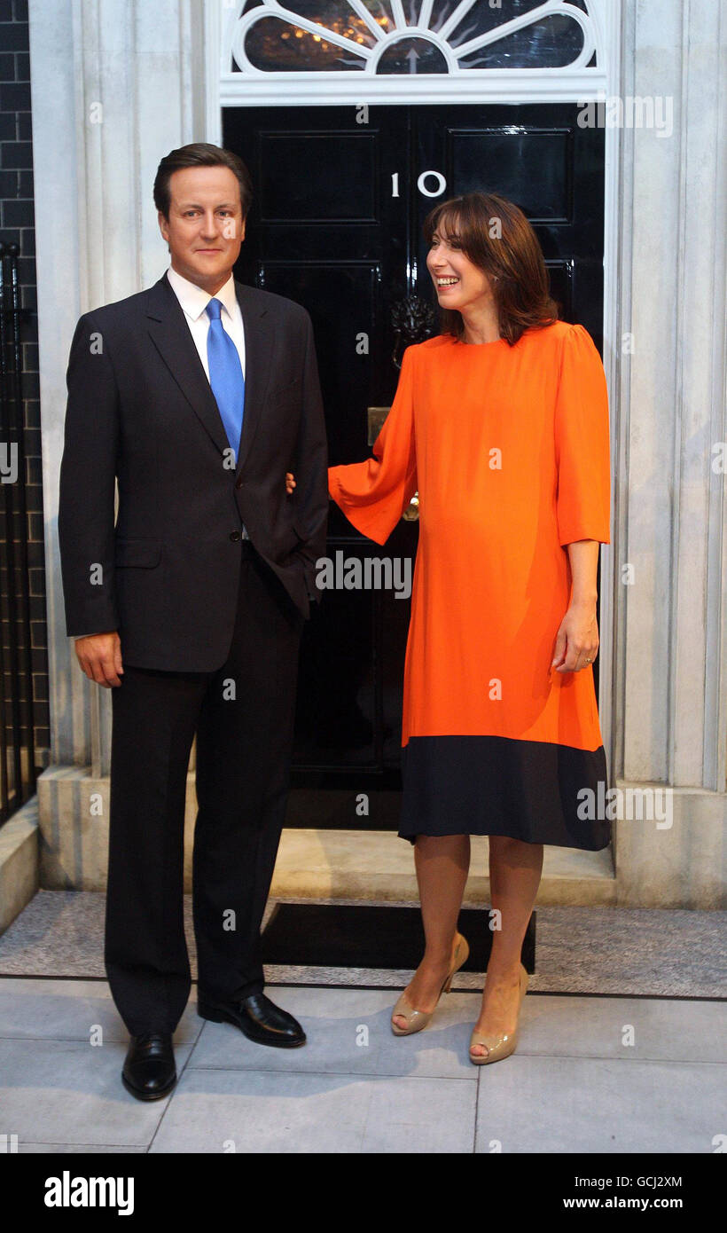 Samantha Cameron stands with the newly-created wax figure of her ...