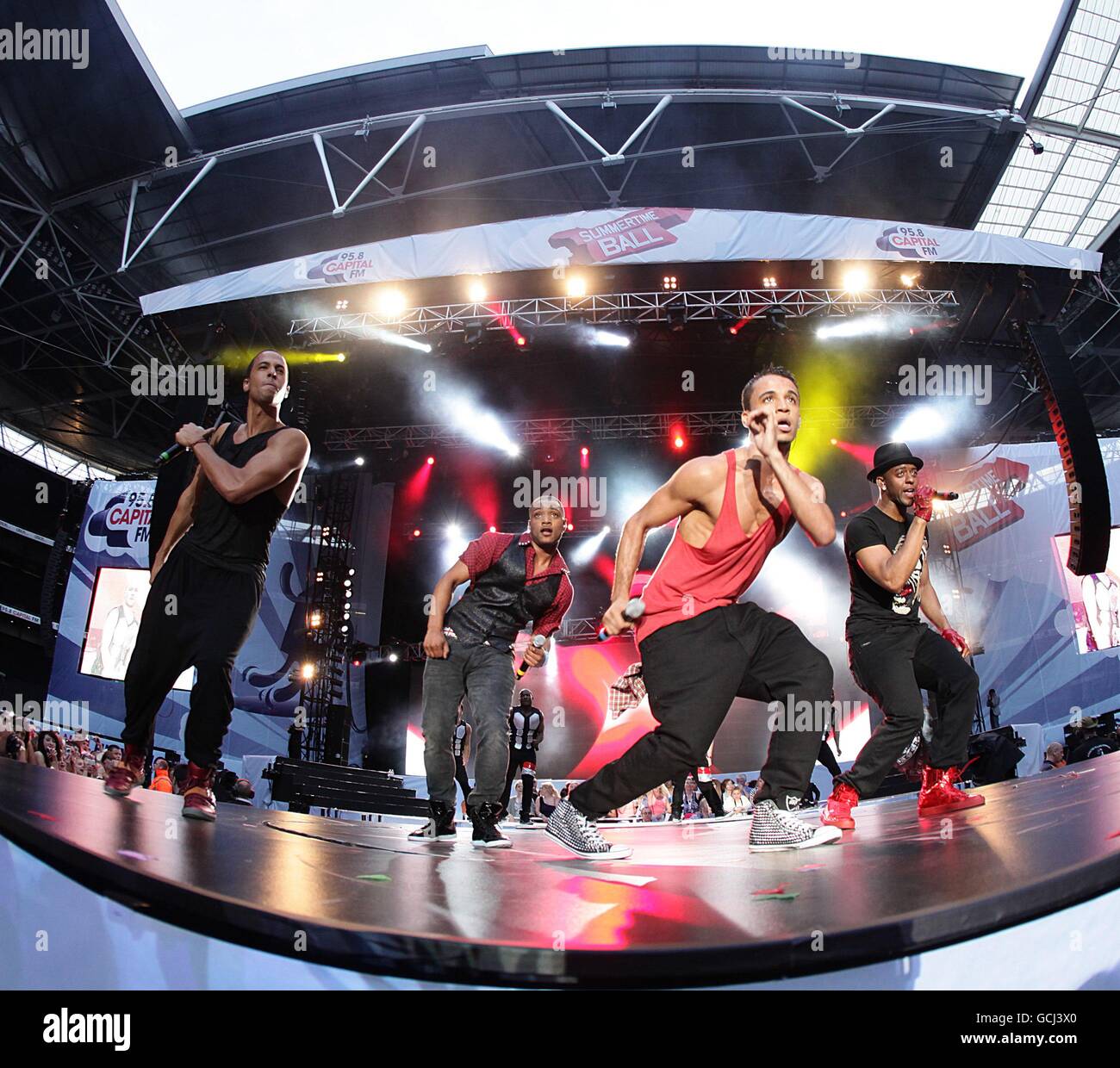 Jls on stage capital fm summertime ball wembley stadium hi-res stock ...
