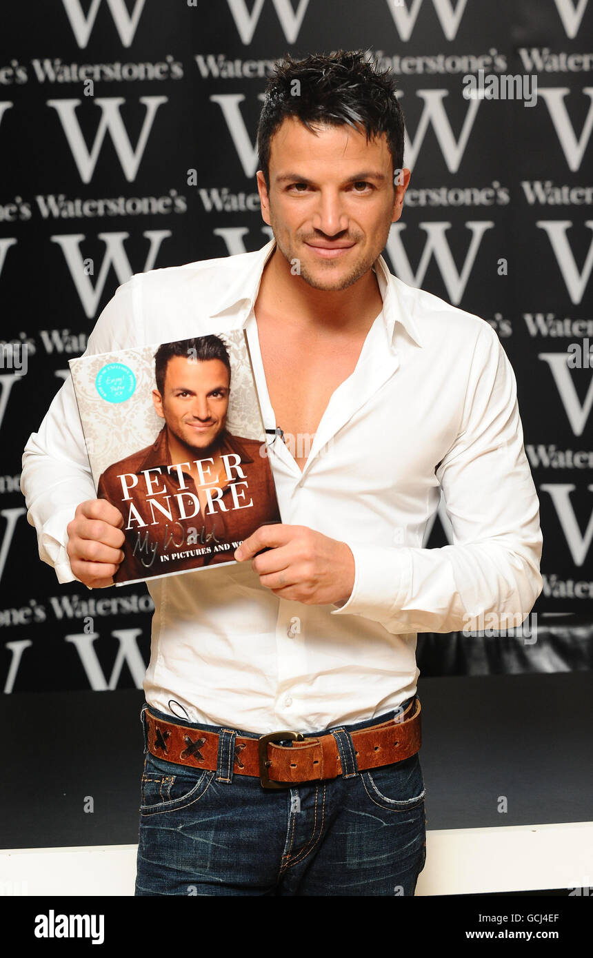 Peter Andre at a book signing for his new book My World in Pictures and ...