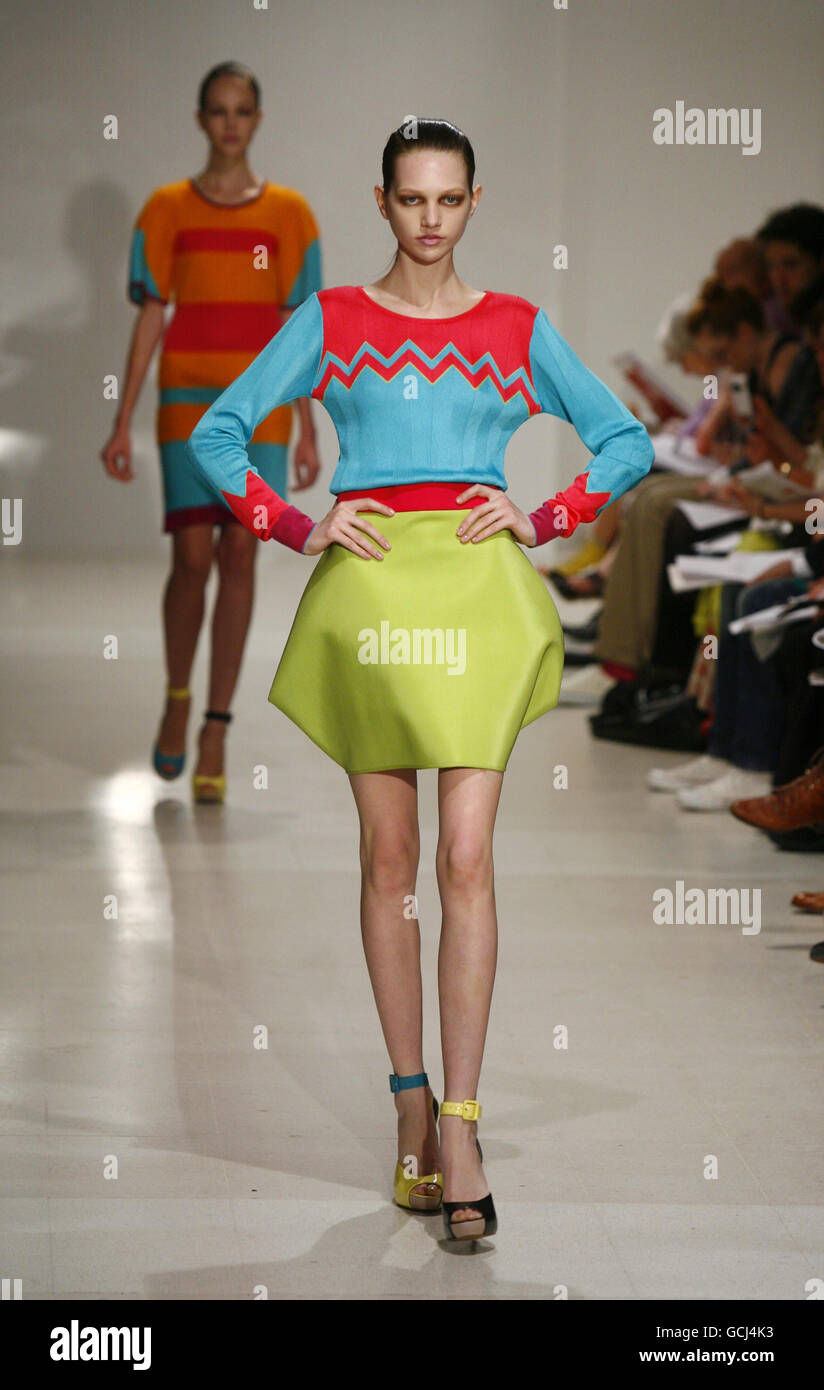 A model wears a design during the Royal College of Art Graduate Fashion ...