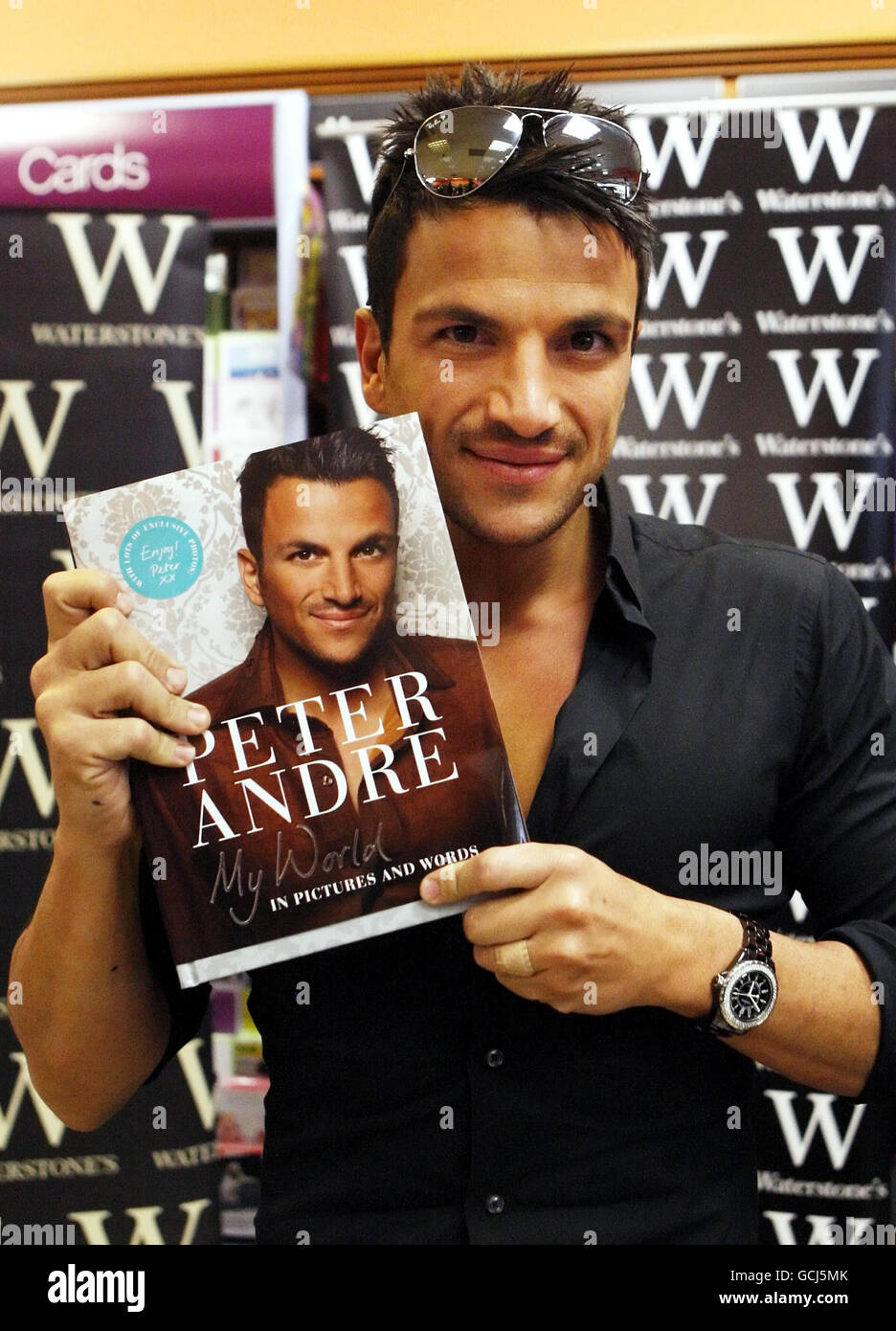 Peter Andre with his book My World at Waterstones in the Centre West ...