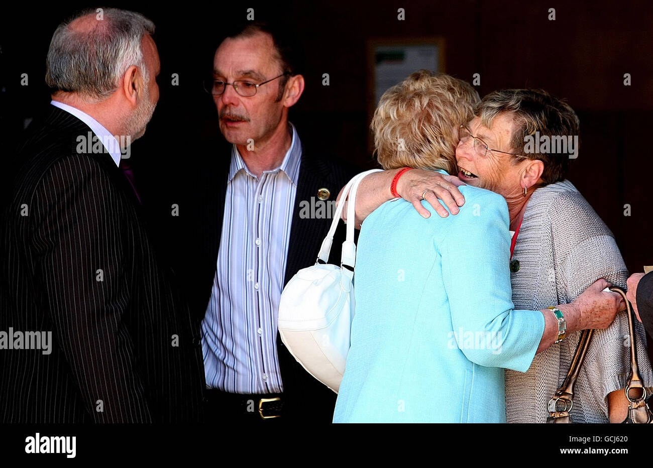 Kay Duddy (right), sister of Jackie Duddy, and Liam Wray (second left ...