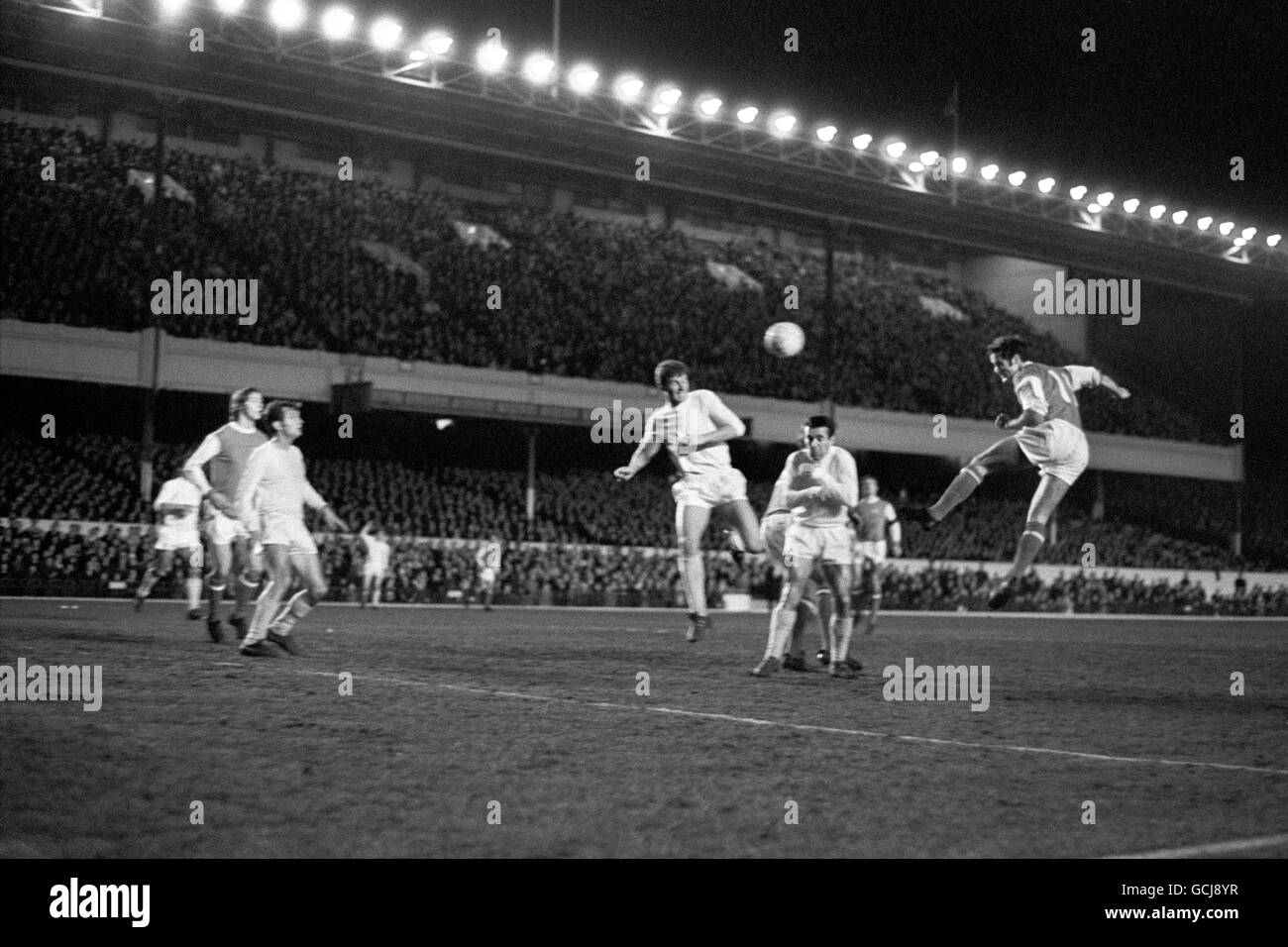 Soccer inter cities fairs cup quarterfinal Black and White Stock Photos ...