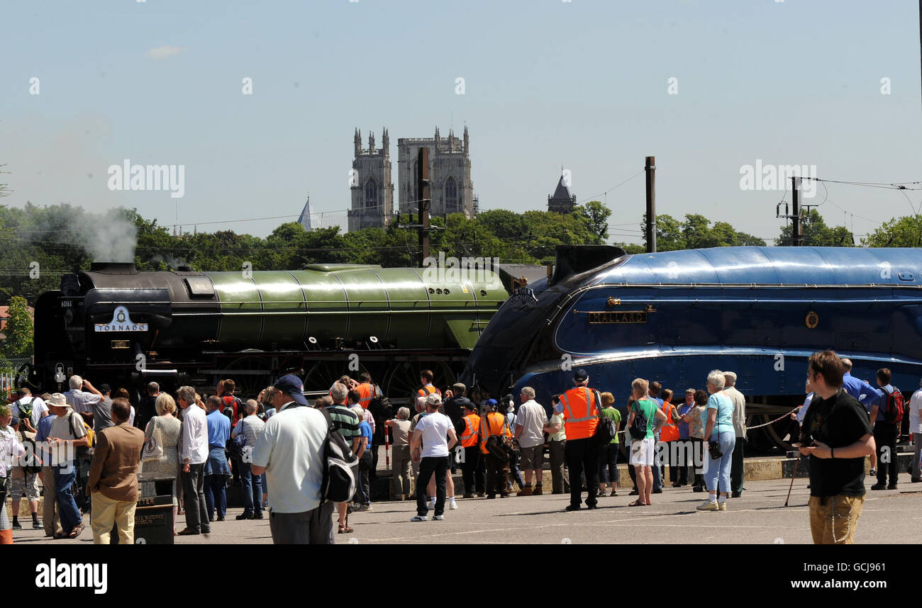 Steam enthusiasts gather at the National Railway Museum (NRM) in York ...