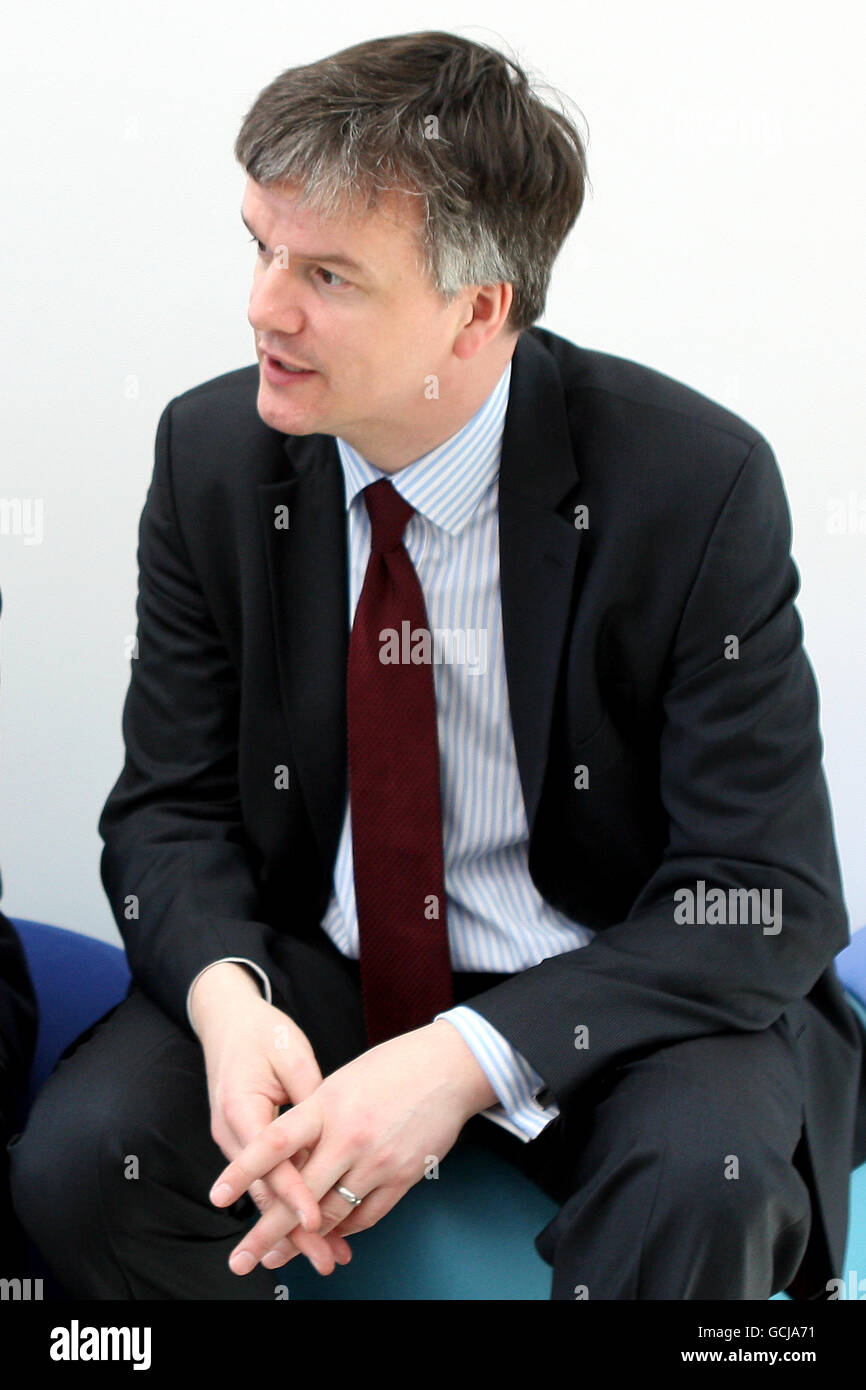 Michael Moore MP during a tour of Borders College Galashiels, Scotland ...