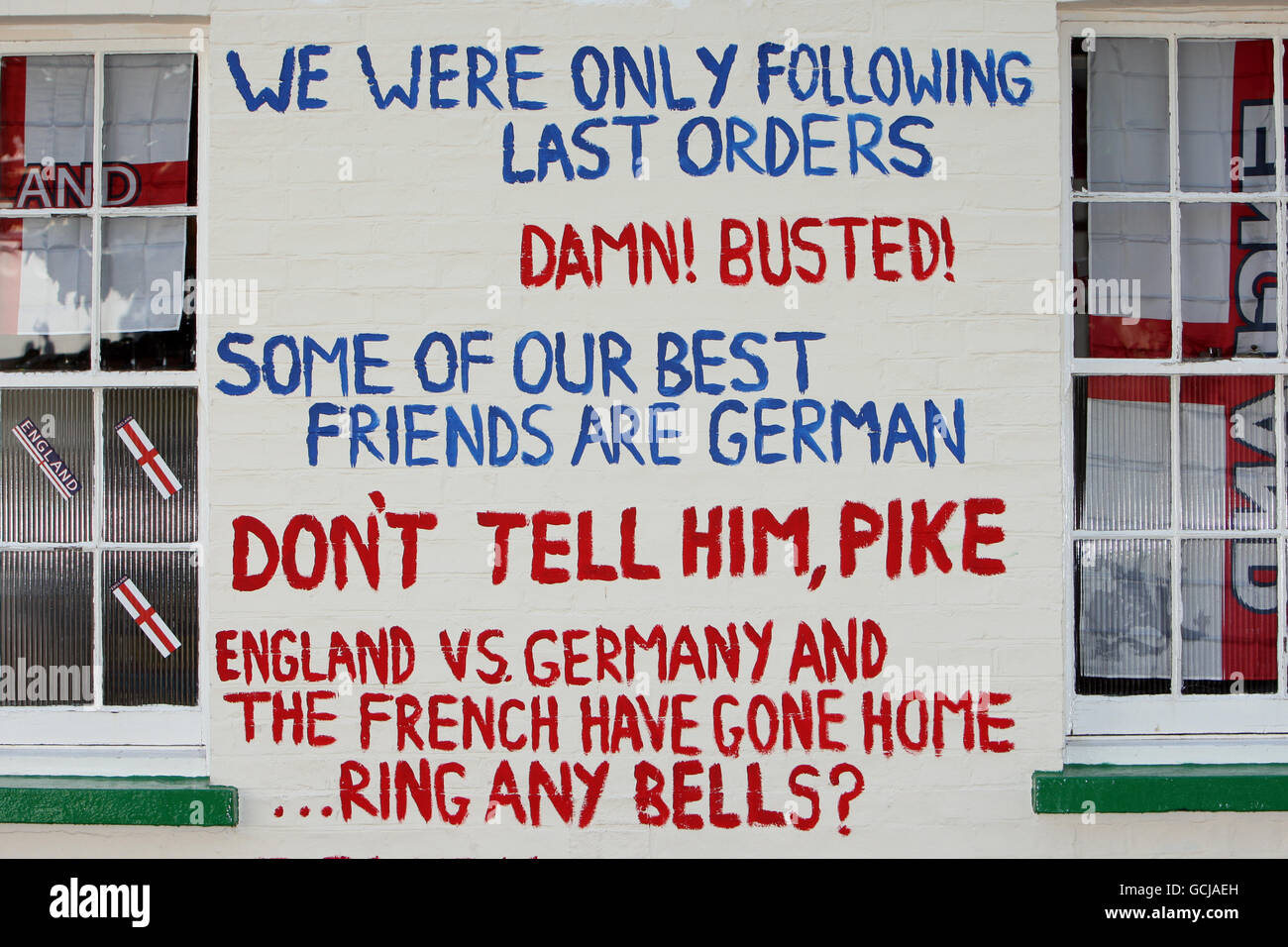 The Empress pub in Cambridge where slogans have been painted on the ...