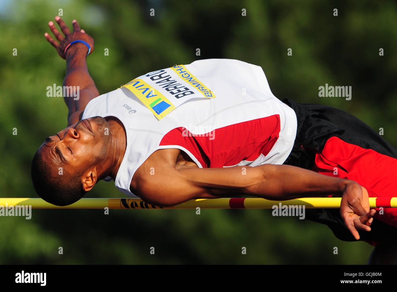 Wakefield Harriers' Martyn Bernard in action during the Men's High Jump ...