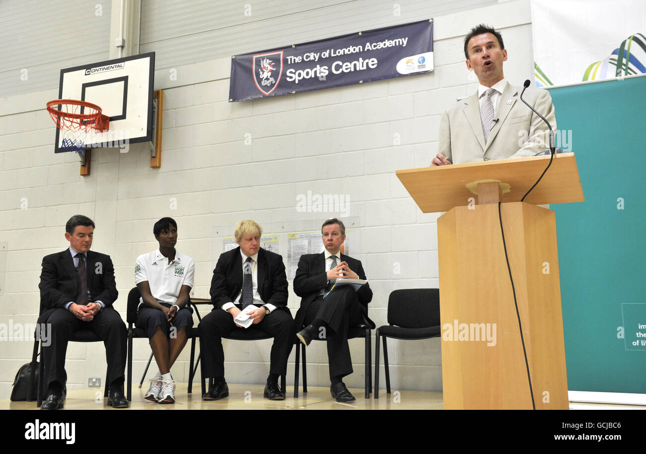 National School Sport Week announcement Stock Photo - Alamy