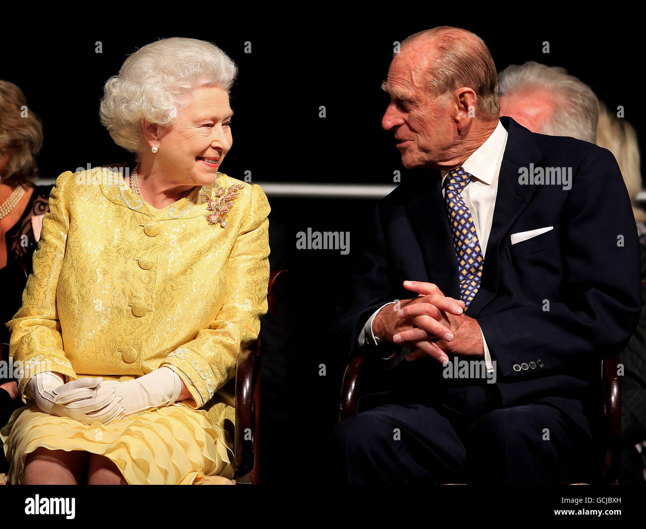 Queen Elizabeth II and the Duke of Edinburgh during a reception for "A ...