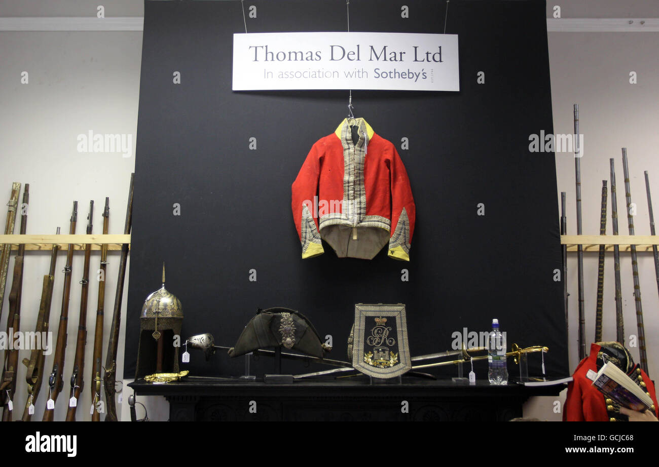 Antique Arms, Armour and Militaria Sale Stock Photo - Alamy