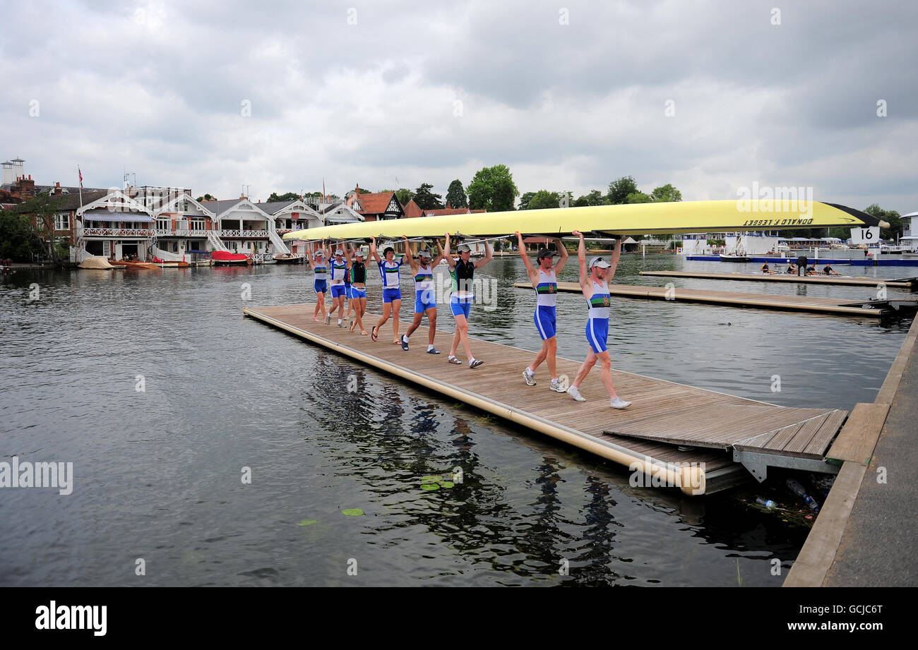 Queen's University of Belfast's Rowing club take their boat back to the ...