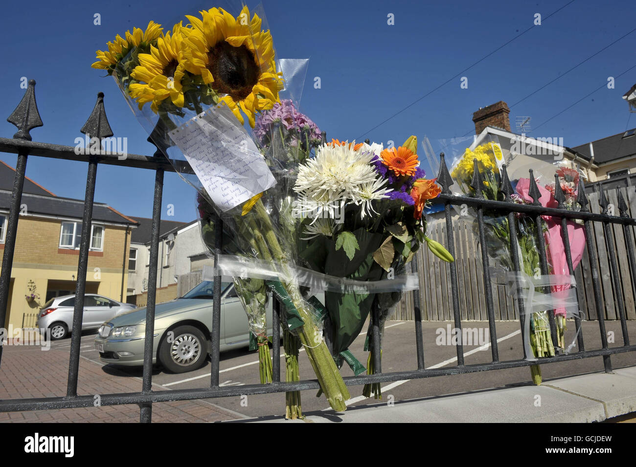 Girl trapped by gate Stock Photo - Alamy
