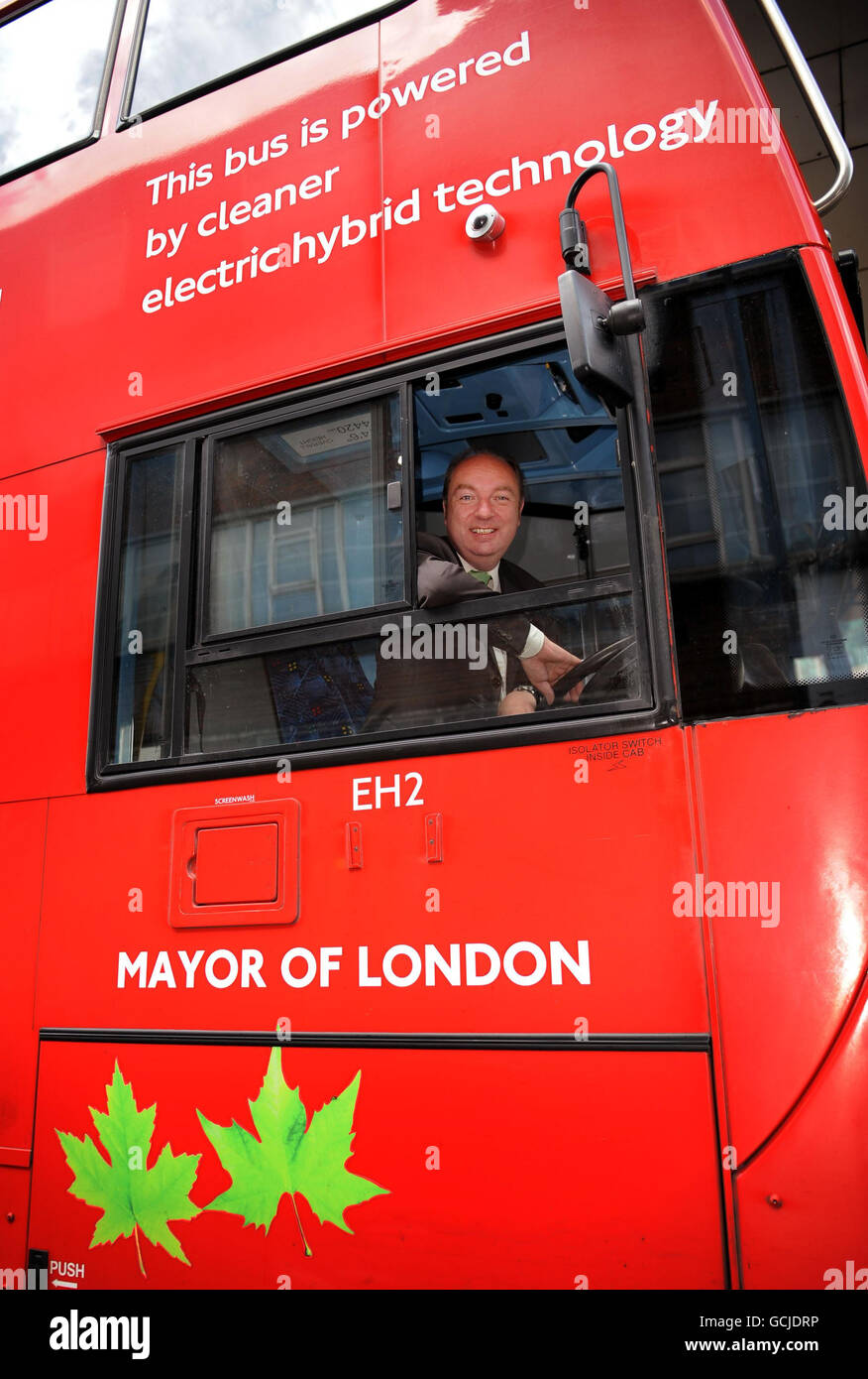 One of the new low buses at vauxhall bus station hi-res stock ...