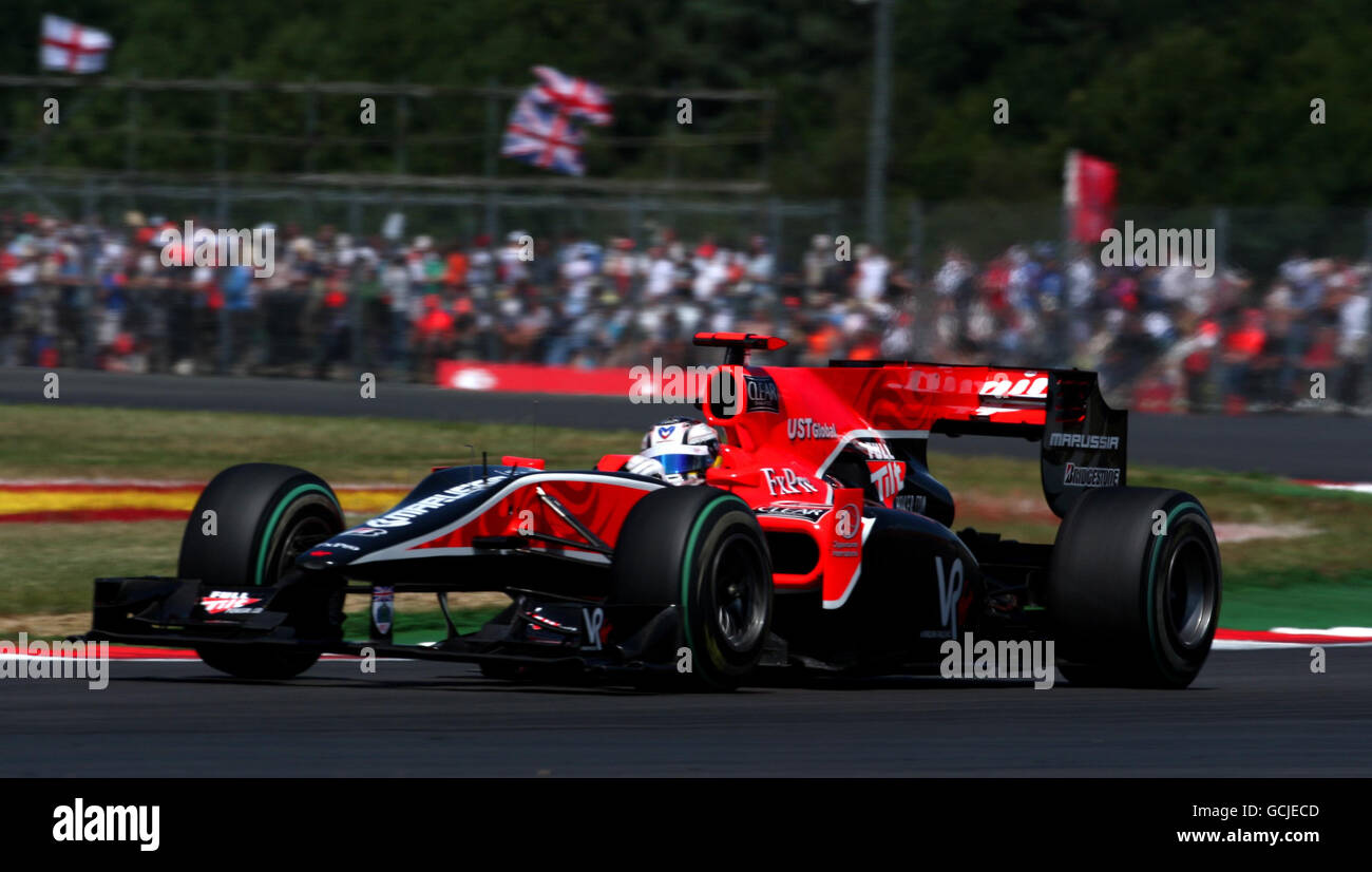 Virgin Racing's Timo Glock during the Santander British Grand Prix at ...