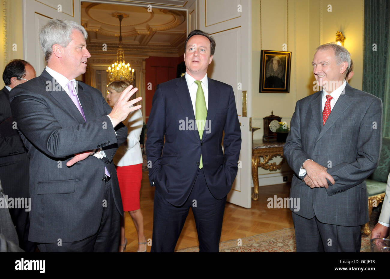 Prime Minister David Cameron (centre) and Health Secretary Andrew ...