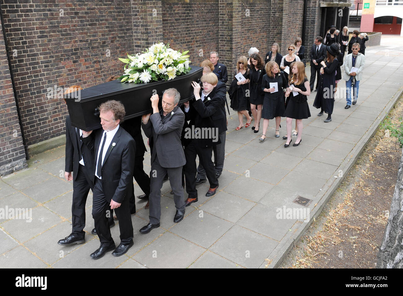 Beryl Bainbridge funeral Stock Photo - Alamy