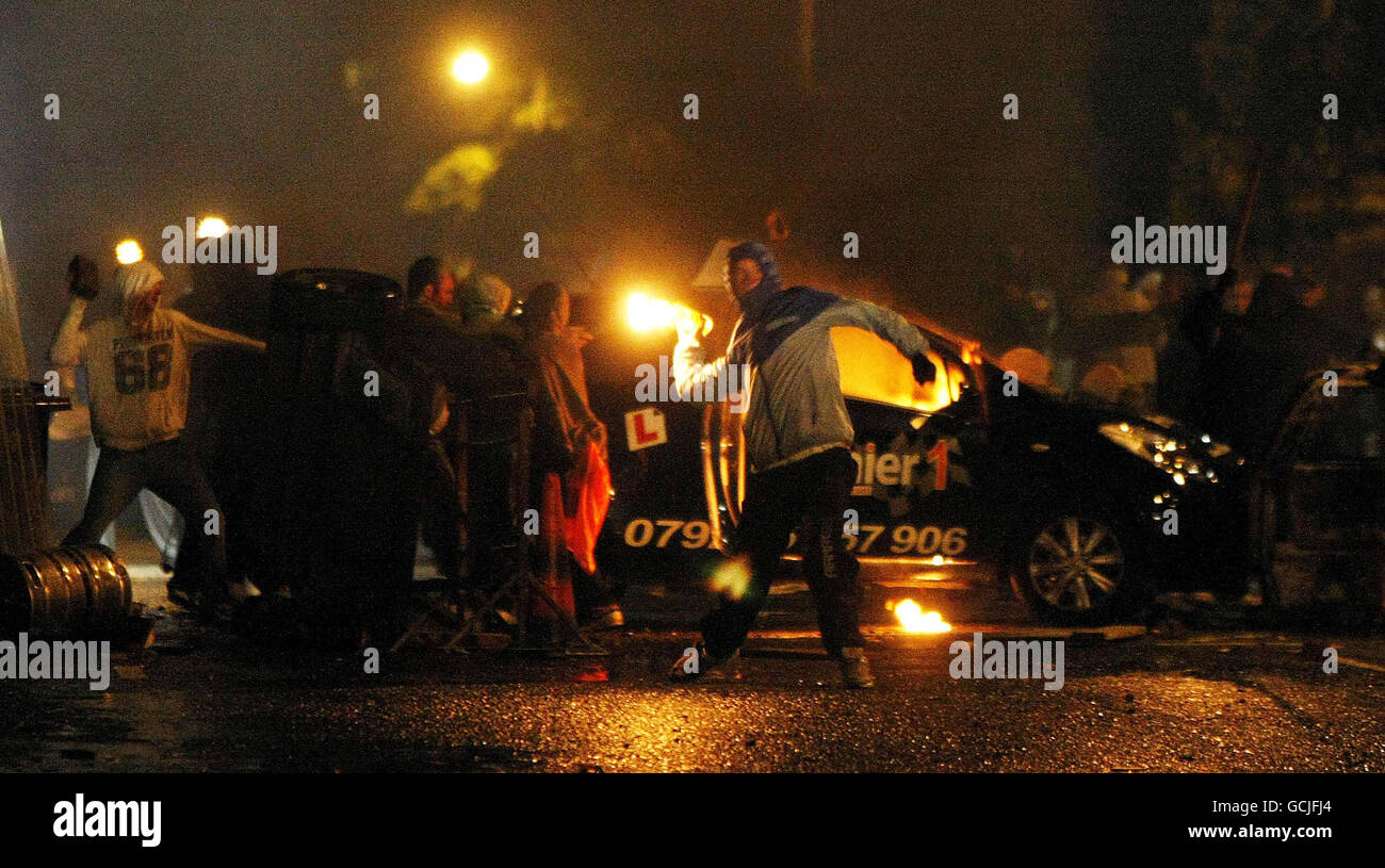 Northern Ireland riots Stock Photo - Alamy