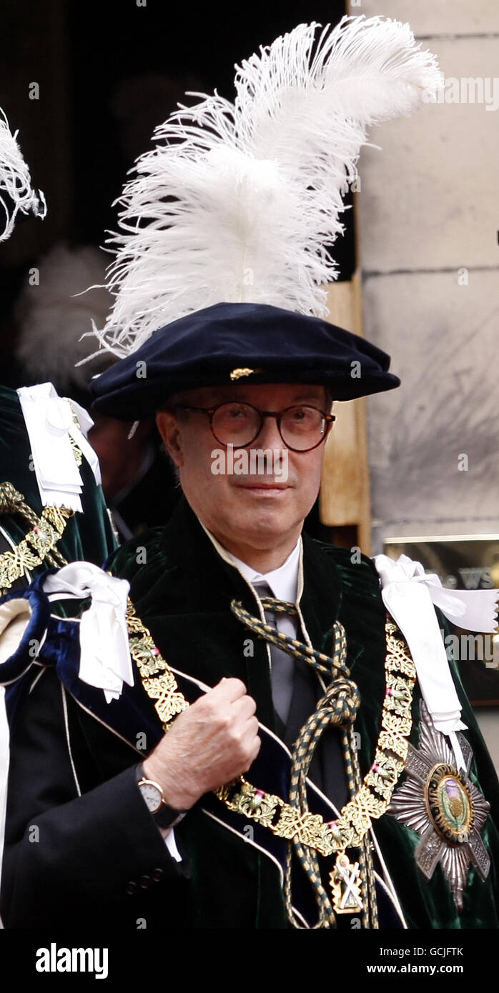 The Right Honourable the Lord Hope attends the Thistle Service at St ...