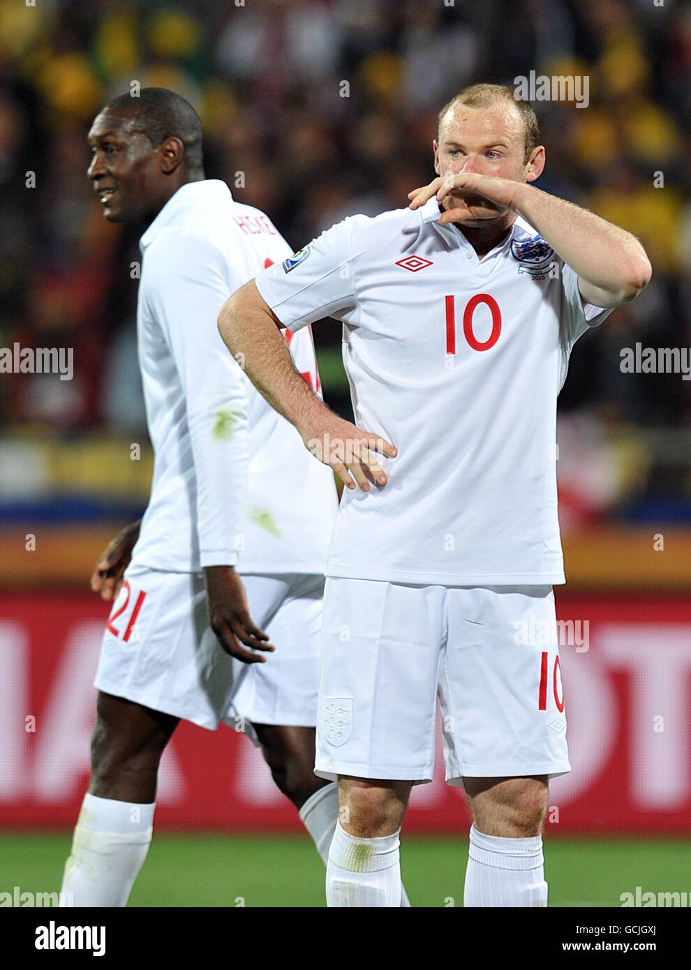 England strikers wayne right emile during the match hi-res stock ...