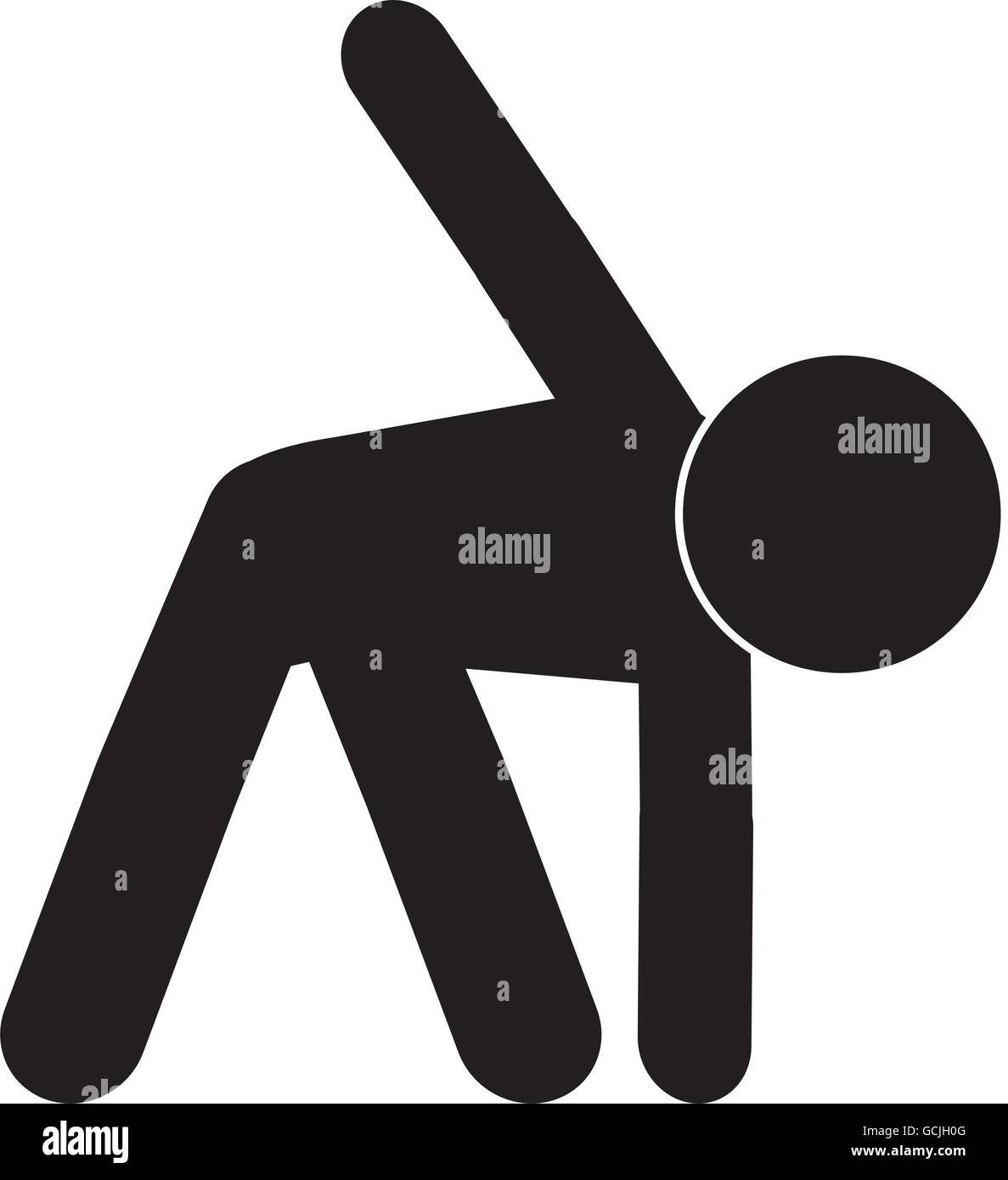person stretching pictogram icon Stock Vector Image & Art - Alamy