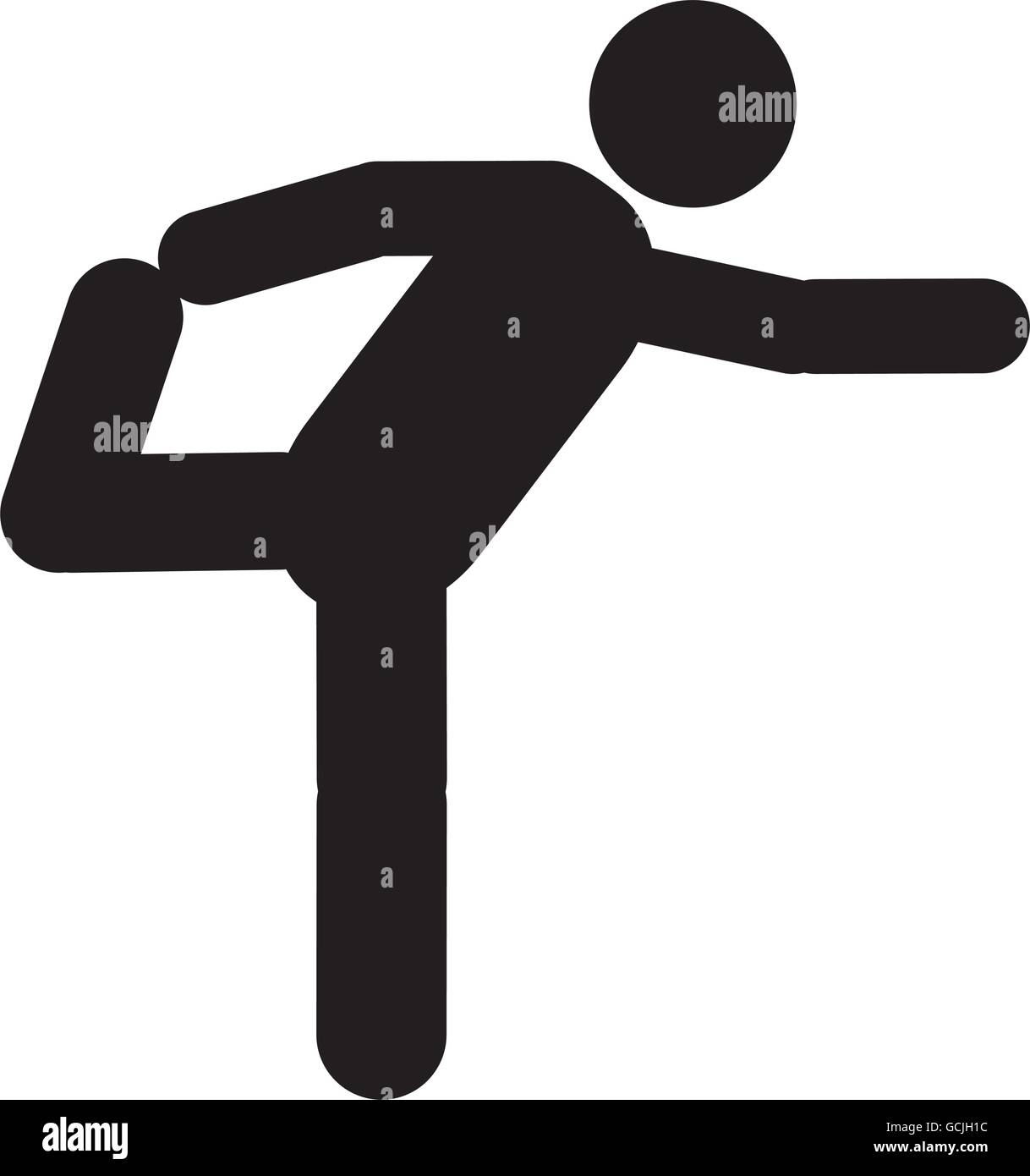 person stretching pictogram icon Stock Vector Image & Art - Alamy