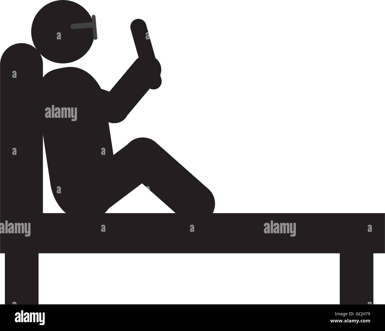 Sitting down seated Stock Vector Images - Alamy