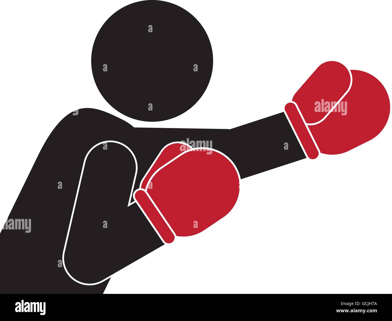 boxing person pictogram icon Stock Vector Image & Art - Alamy