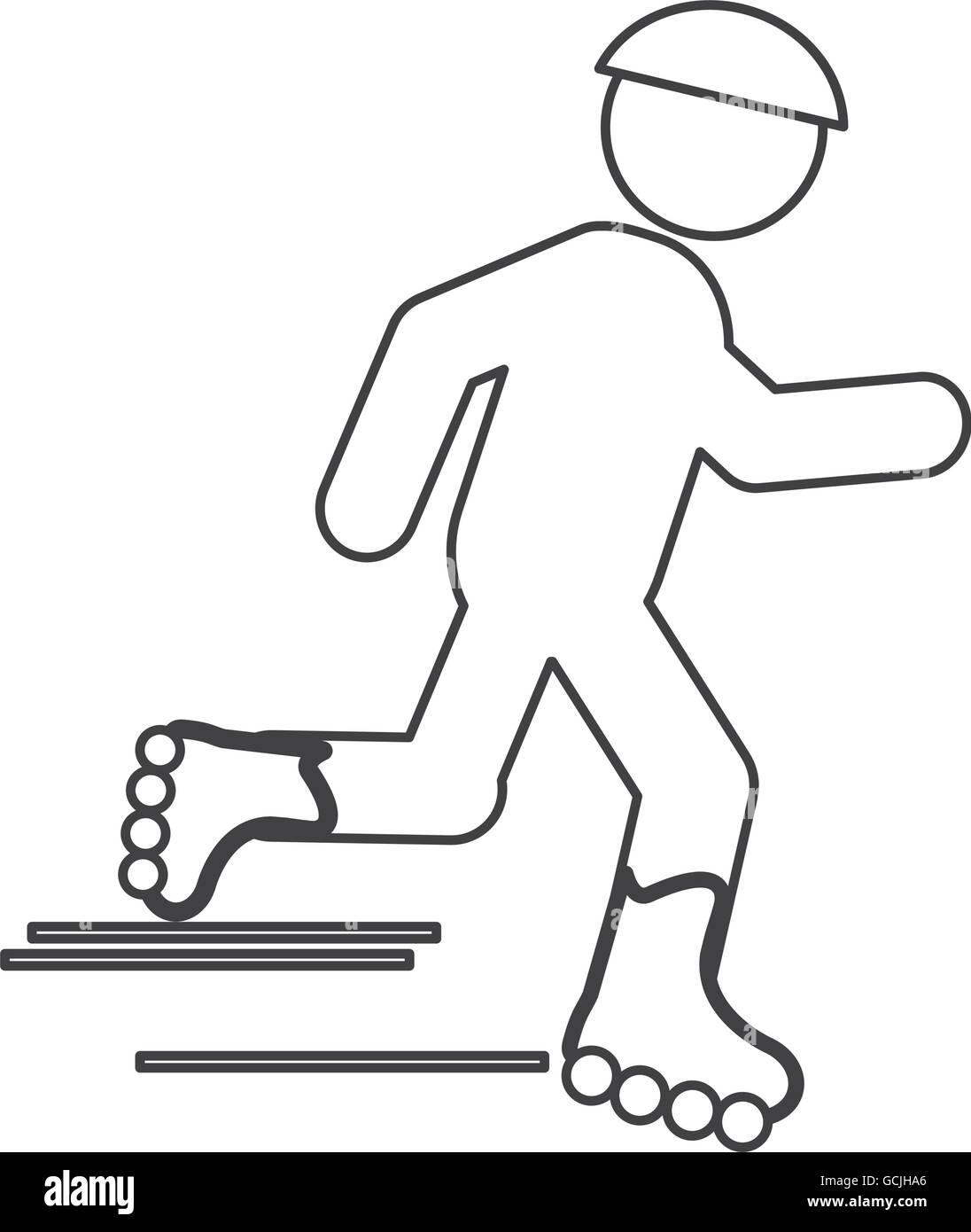 skating person pictogram icon Stock Vector Image & Art - Alamy