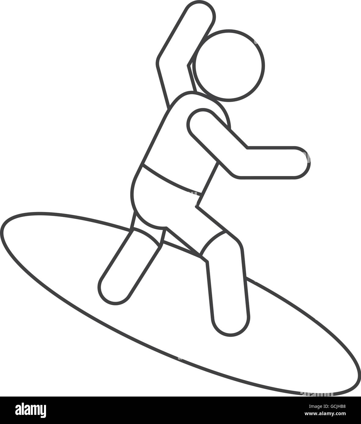 surfing pictogram icon Stock Vector Image & Art - Alamy