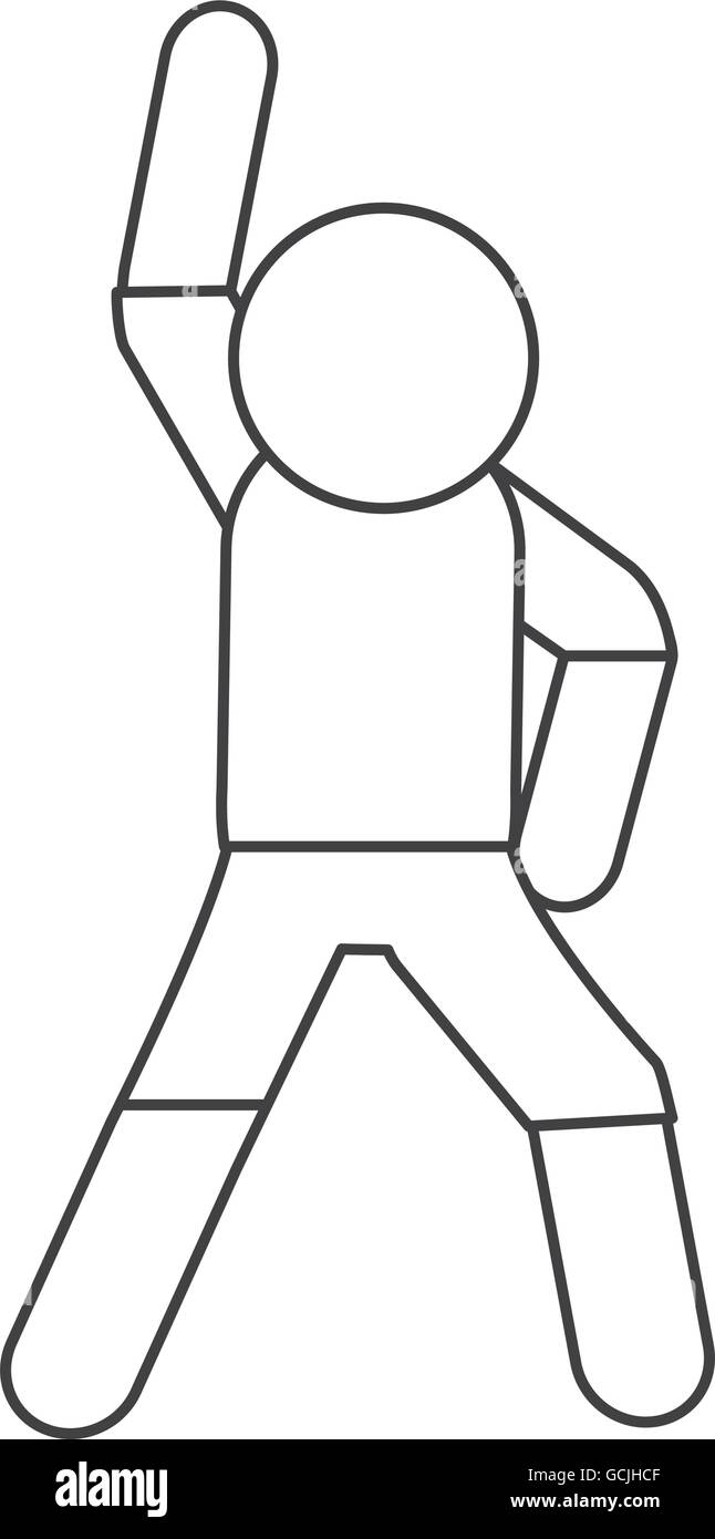 person stretching pictogram icon Stock Vector Image & Art - Alamy