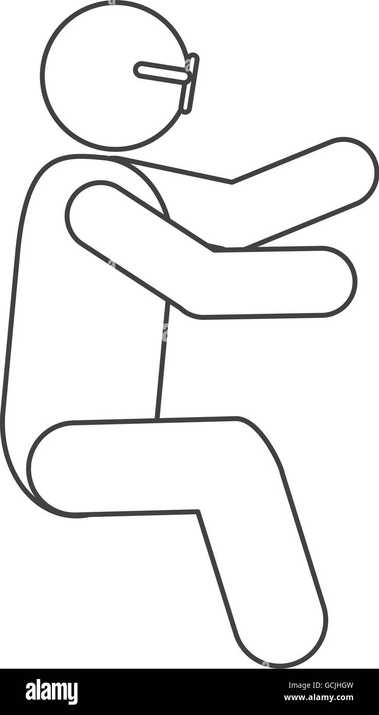 person sitting down pictogram icon Stock Vector Image & Art - Alamy