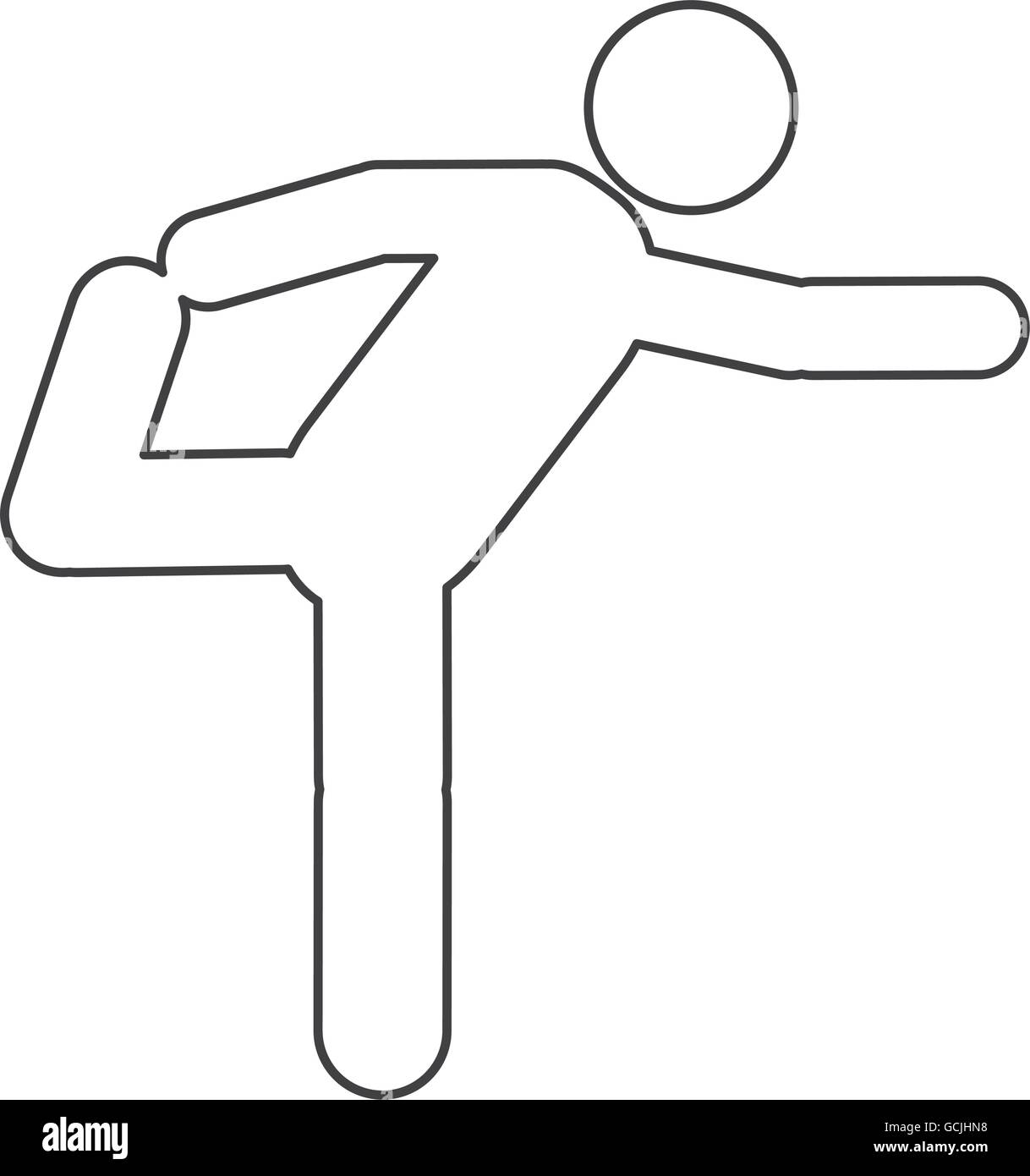 person stretching pictogram icon Stock Vector Image & Art - Alamy