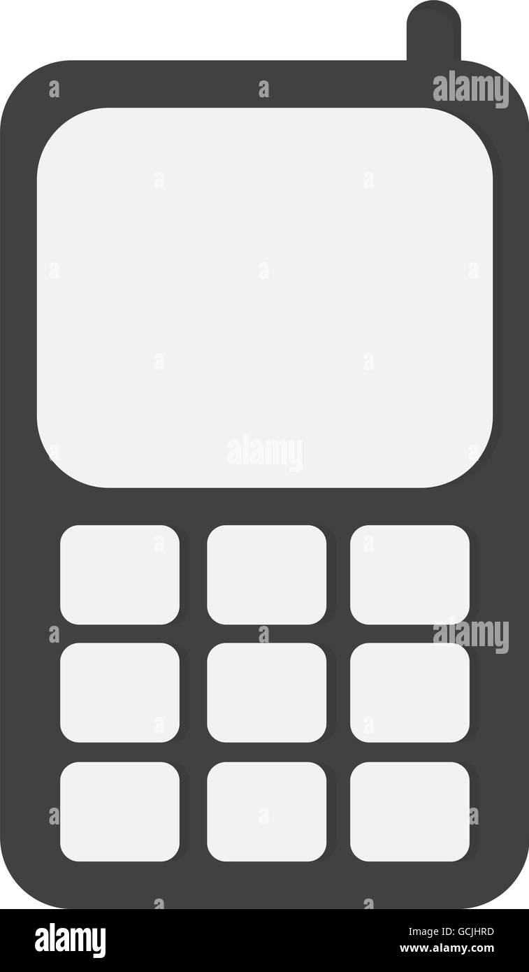 simple cellphone with buttons icon Stock Vector Image & Art - Alamy