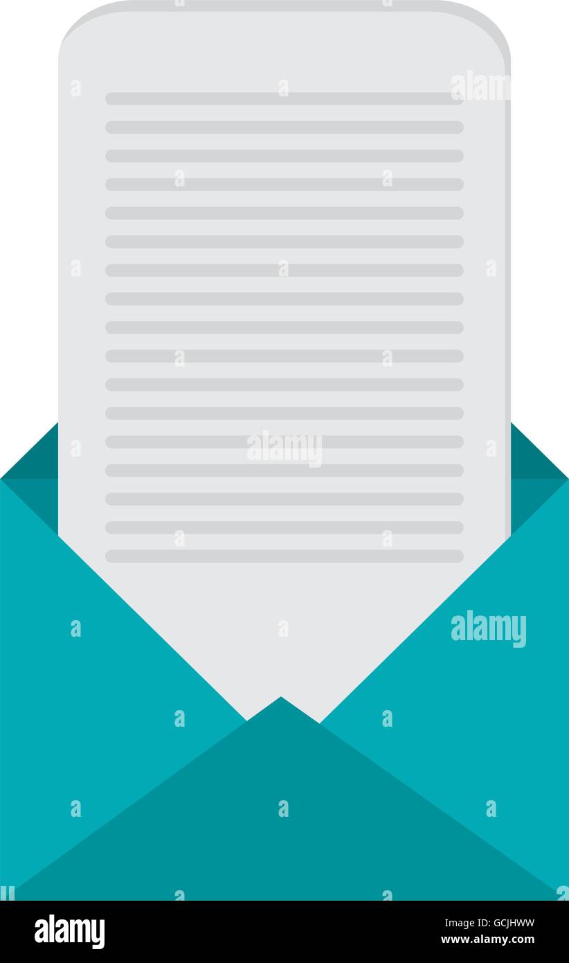 Envelope paper coming out icon hi-res stock photography and images - Alamy