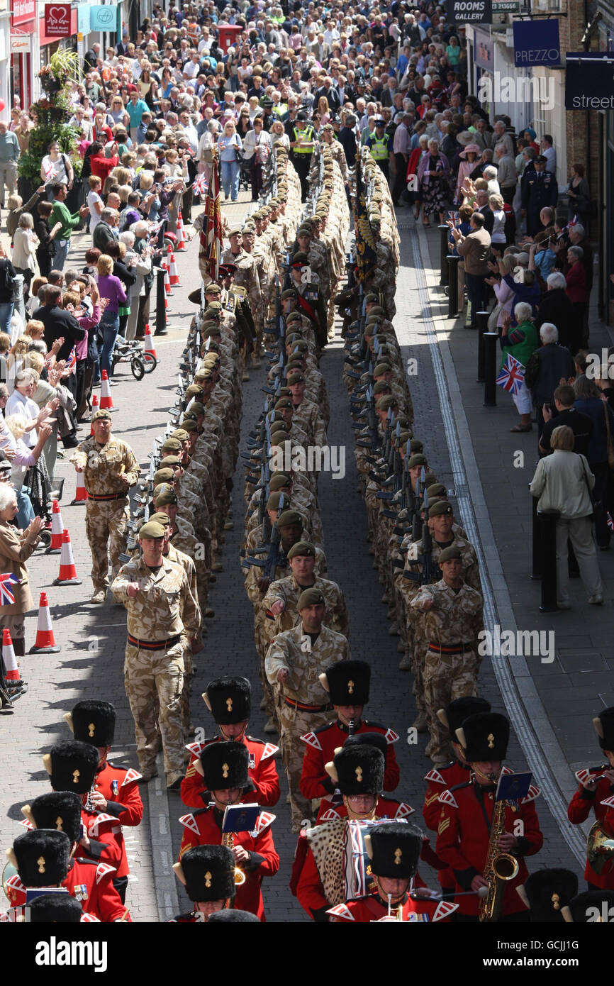Royal Anglian Regiment parade Stock Photo - Alamy