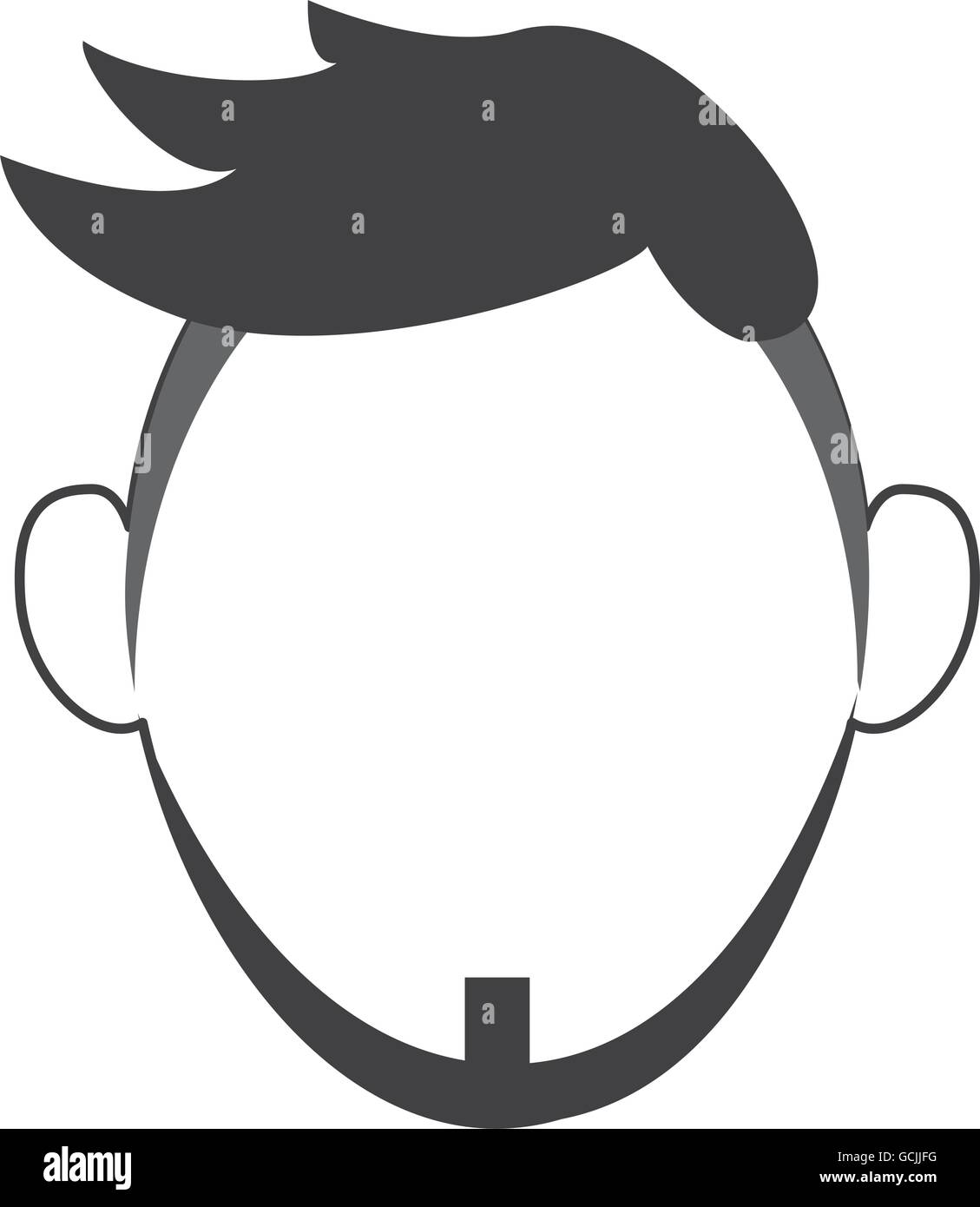 faceless man with beard portrait icon Stock Vector Image & Art - Alamy