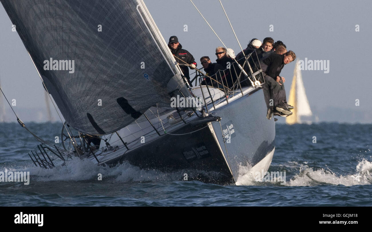 Round the Island Race Stock Photo - Alamy