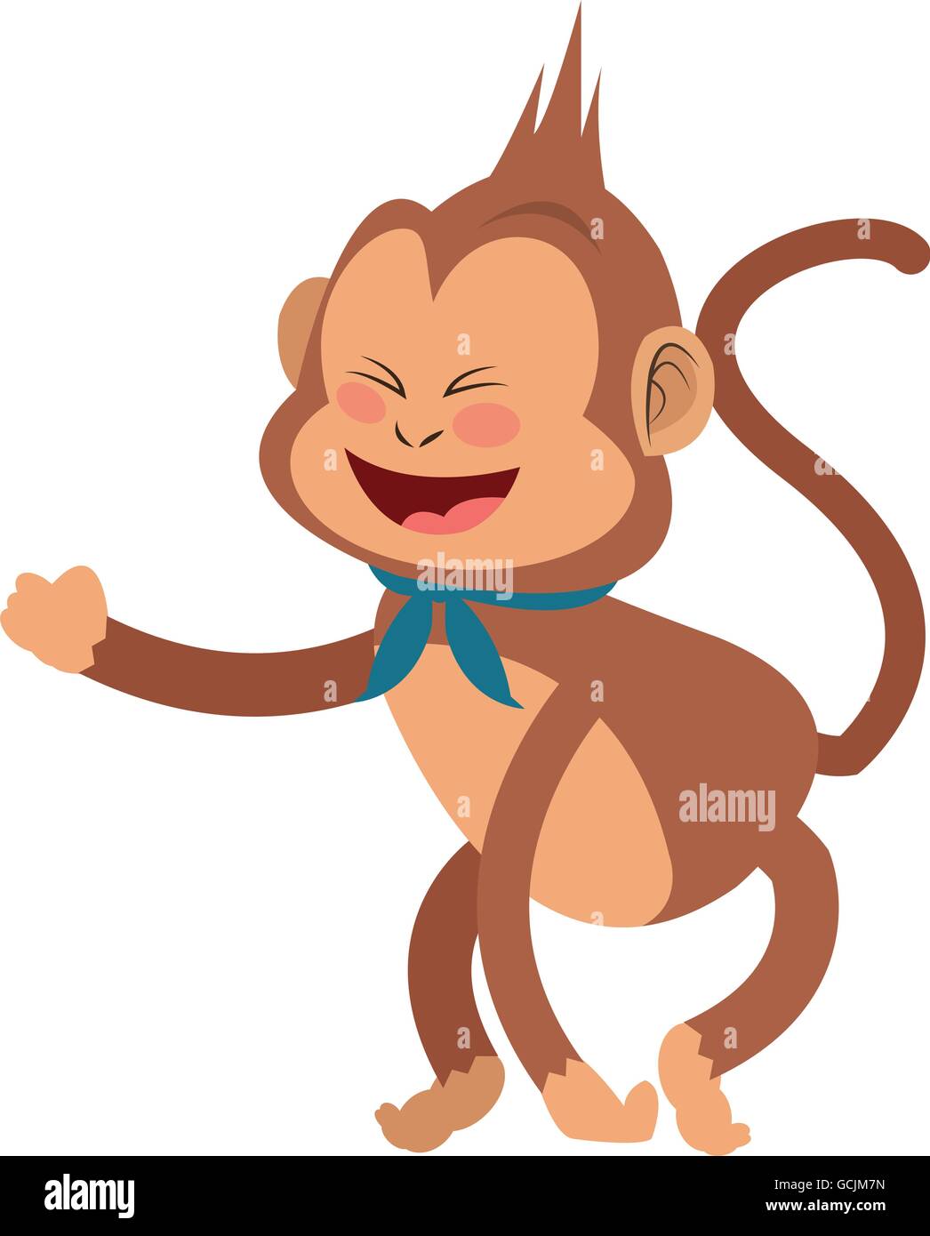 smiling monkey cartoon icon Stock Vector Image & Art - Alamy