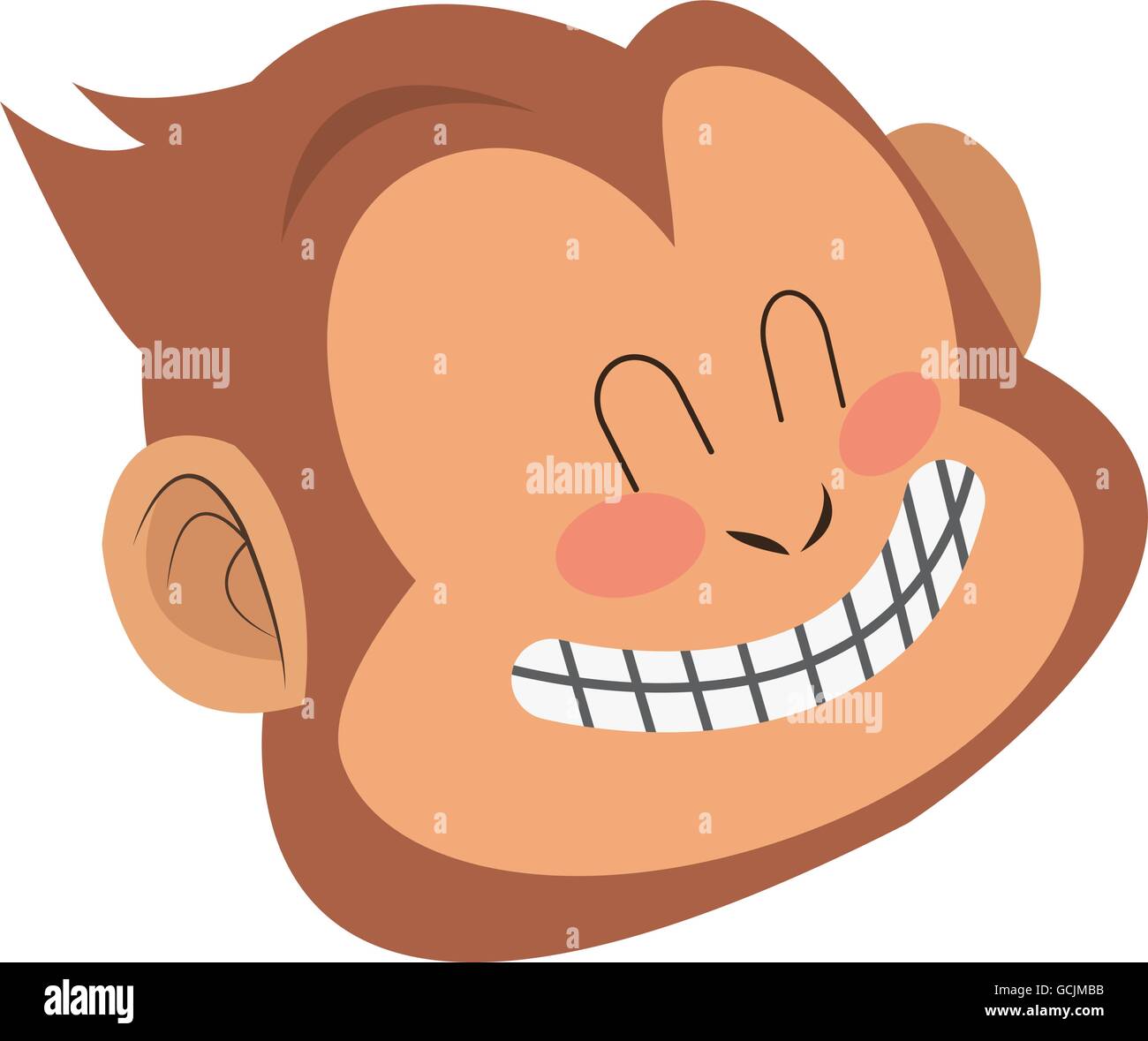 smiling monkey cartoon icon Stock Vector Image & Art - Alamy