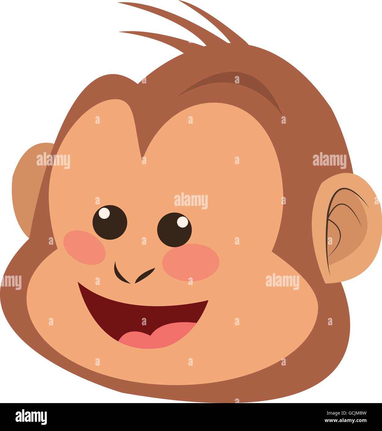 smiling monkey cartoon icon Stock Vector Image & Art - Alamy