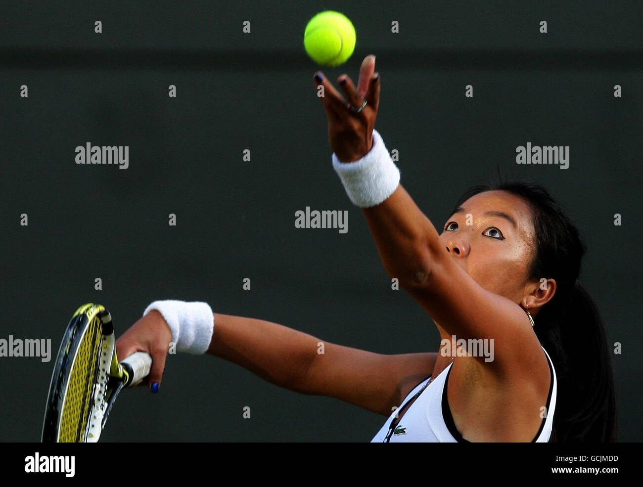 USA's Vania King in action against Italy's Daniela Hantuchova during ...