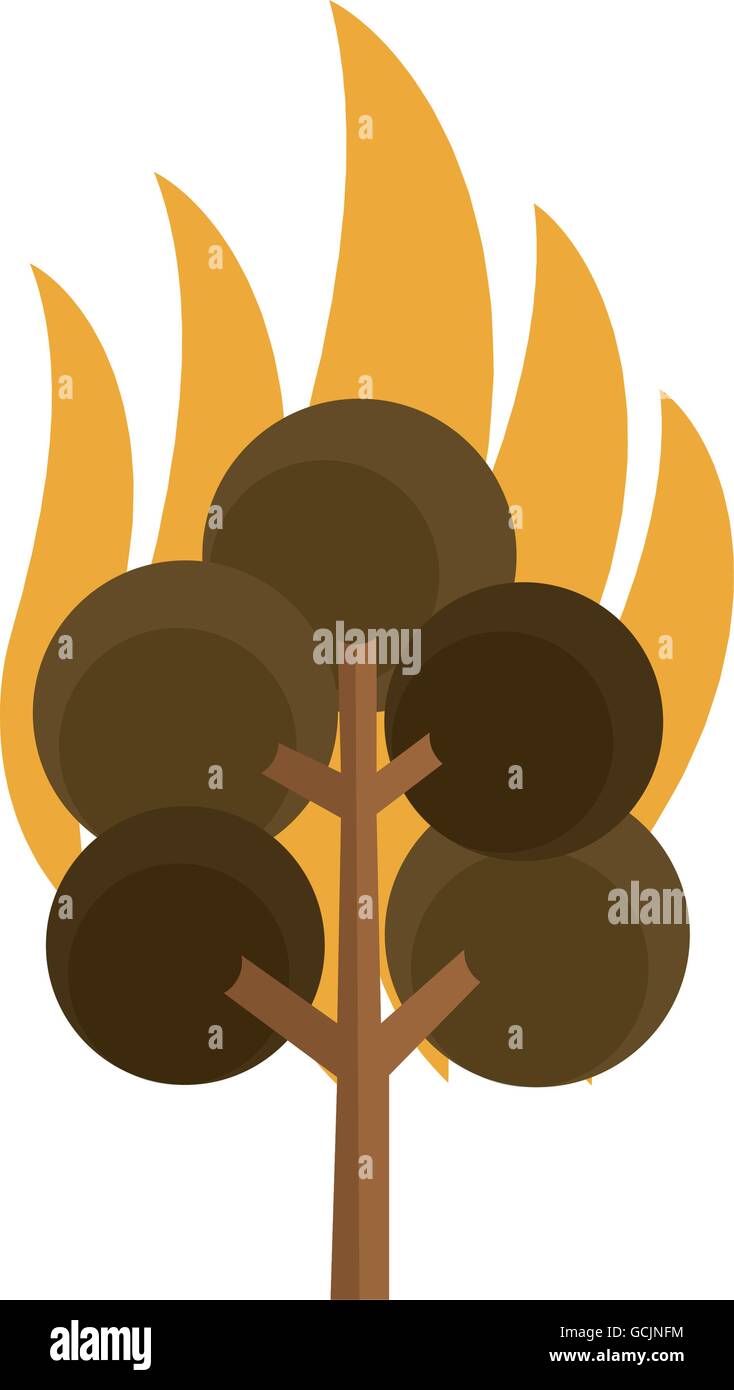 tree on fire icon Stock Vector Image & Art - Alamy