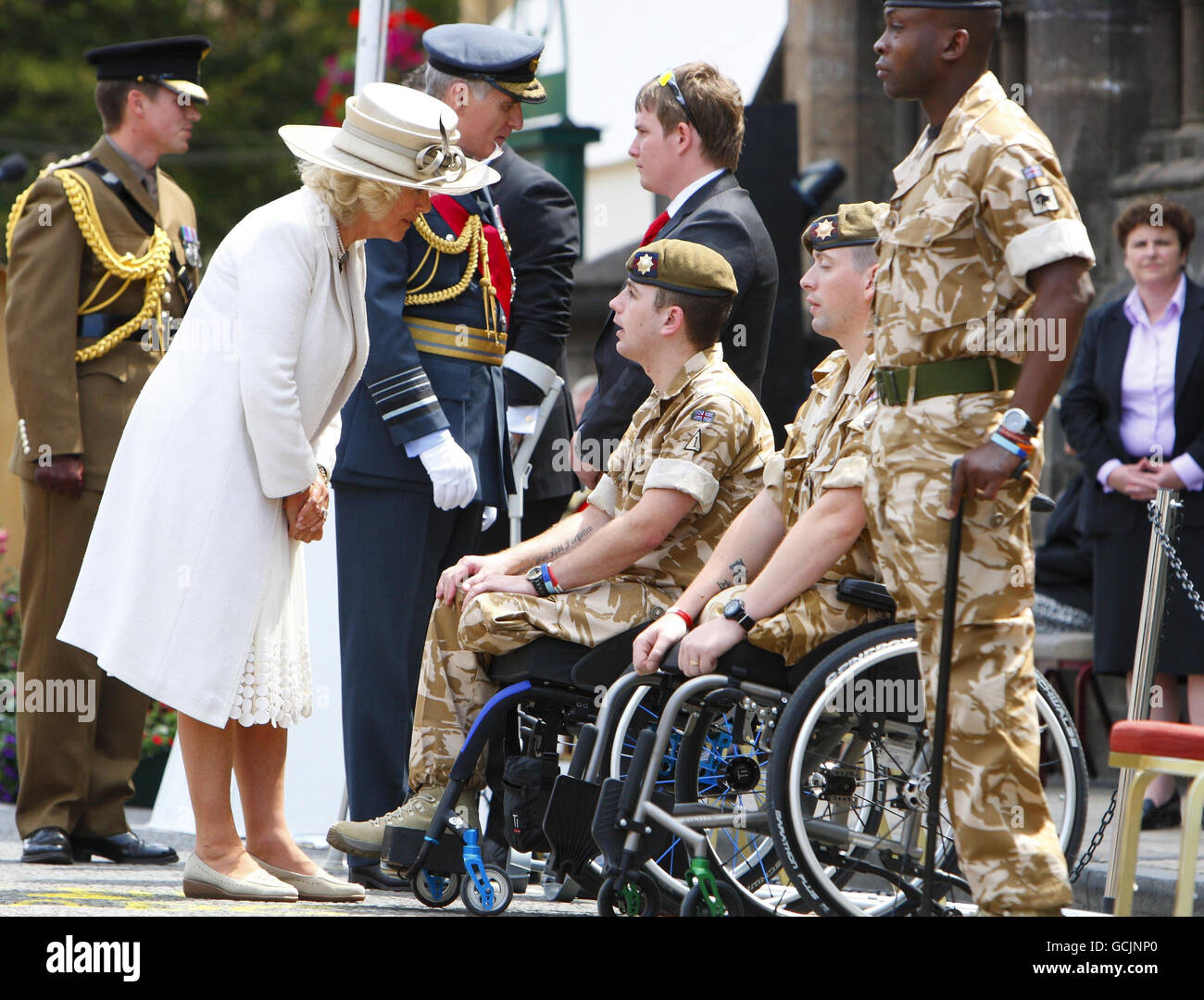 The Duchess of Cornwall meets some soldiers of 11 Light Brigade who ...